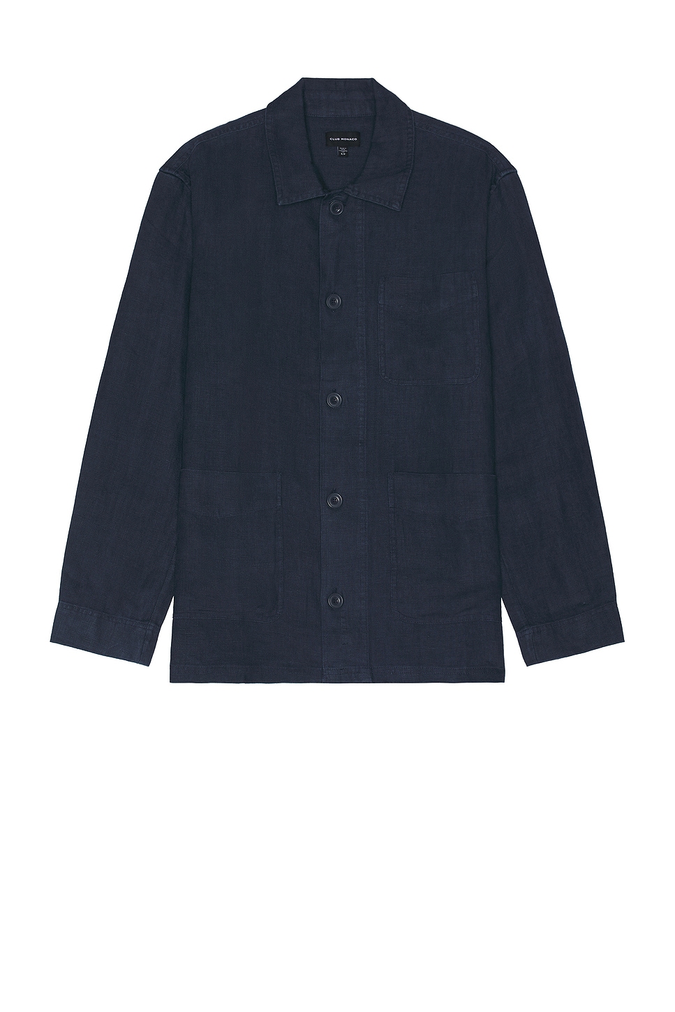 Club Monaco Linen Shirt Jacket in Navy | REVOLVE
