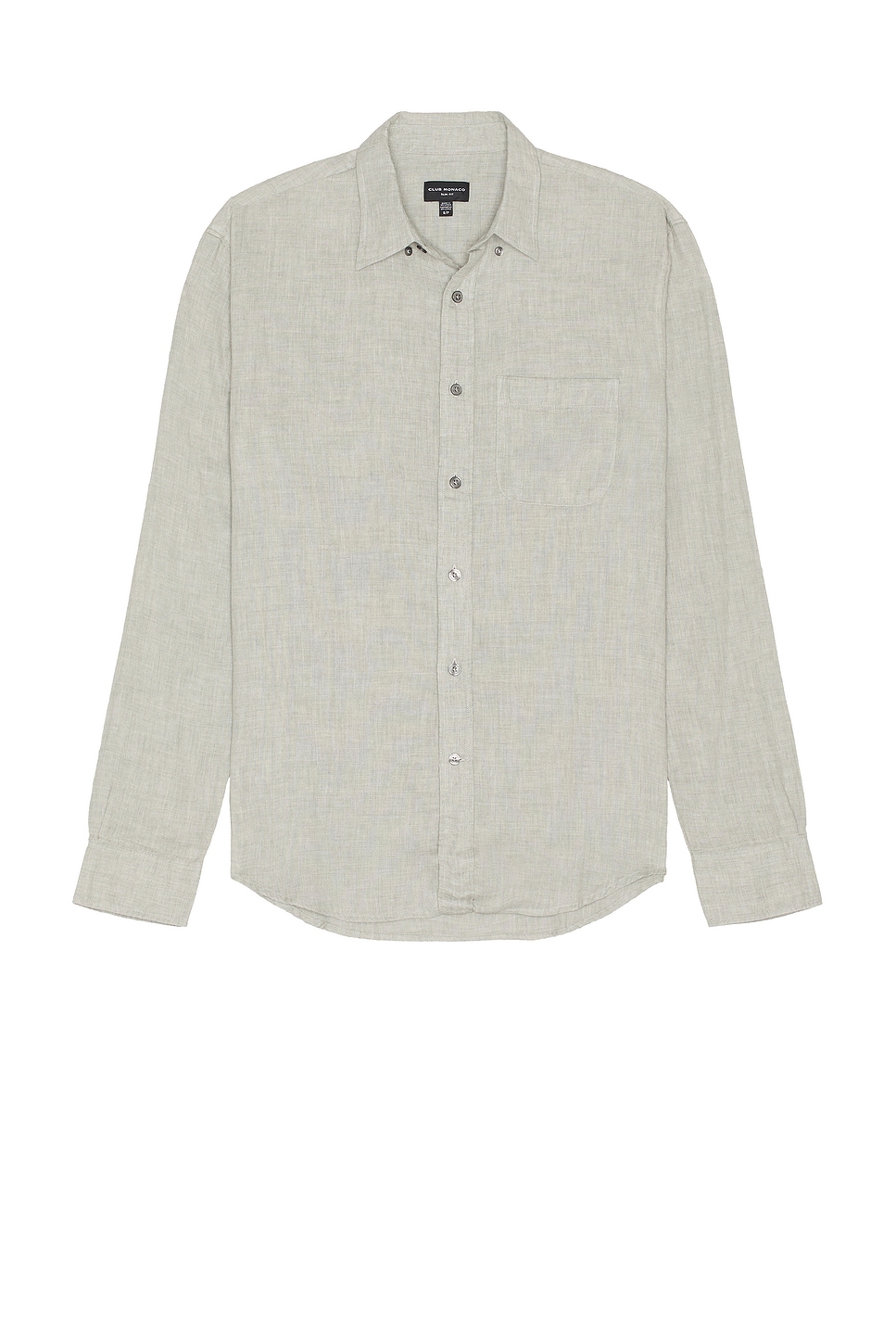 Club Monaco Long Sleeve Lightweight Double Face Shirt in Sage | REVOLVE