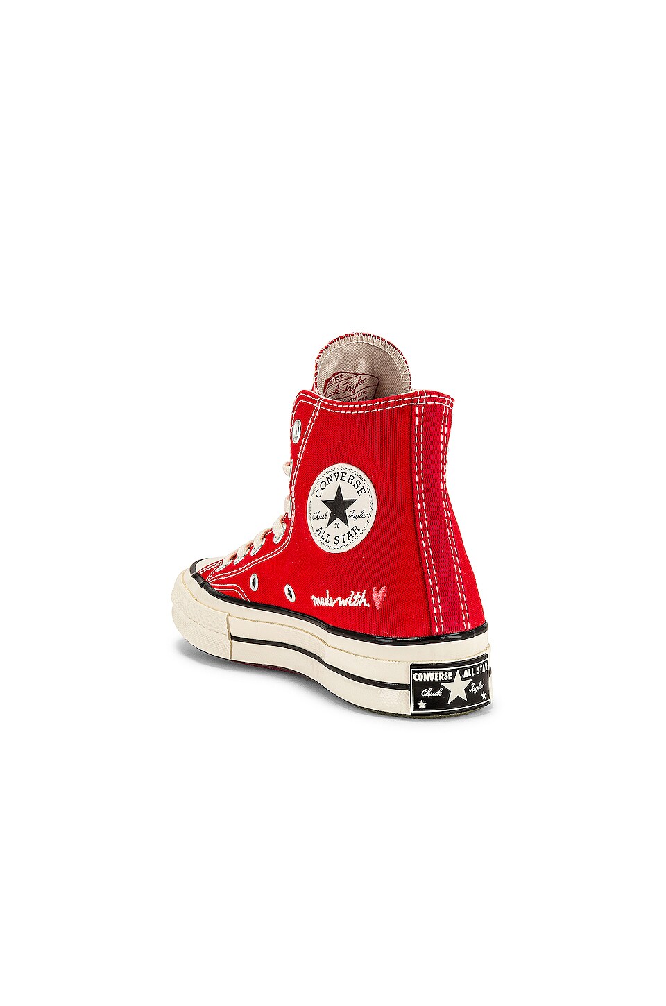 Converse Chuck 70 Hi Sneaker in University Red, Egret & Black | REVOLVE