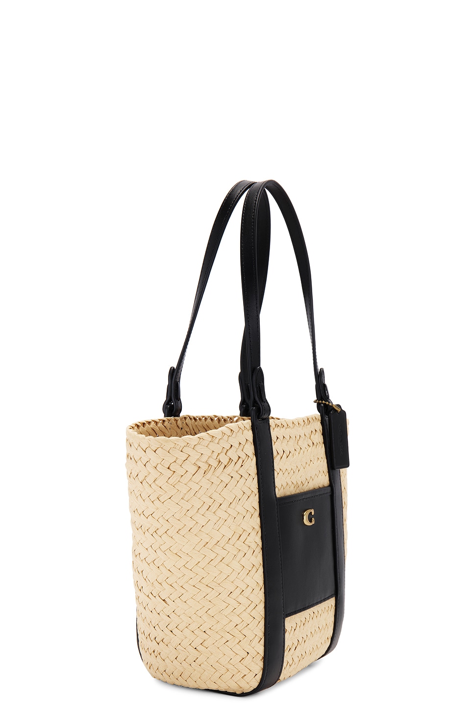 Coach Small Straw Pocket Tote in Natural | REVOLVE