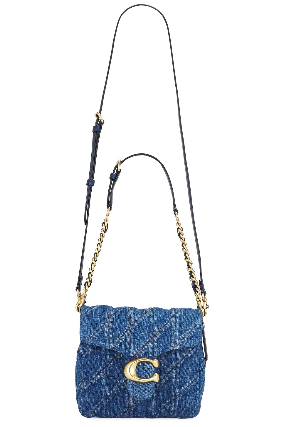 Coach Quilted Denim Times Square Tabby Bag in Deep Blue | REVOLVE