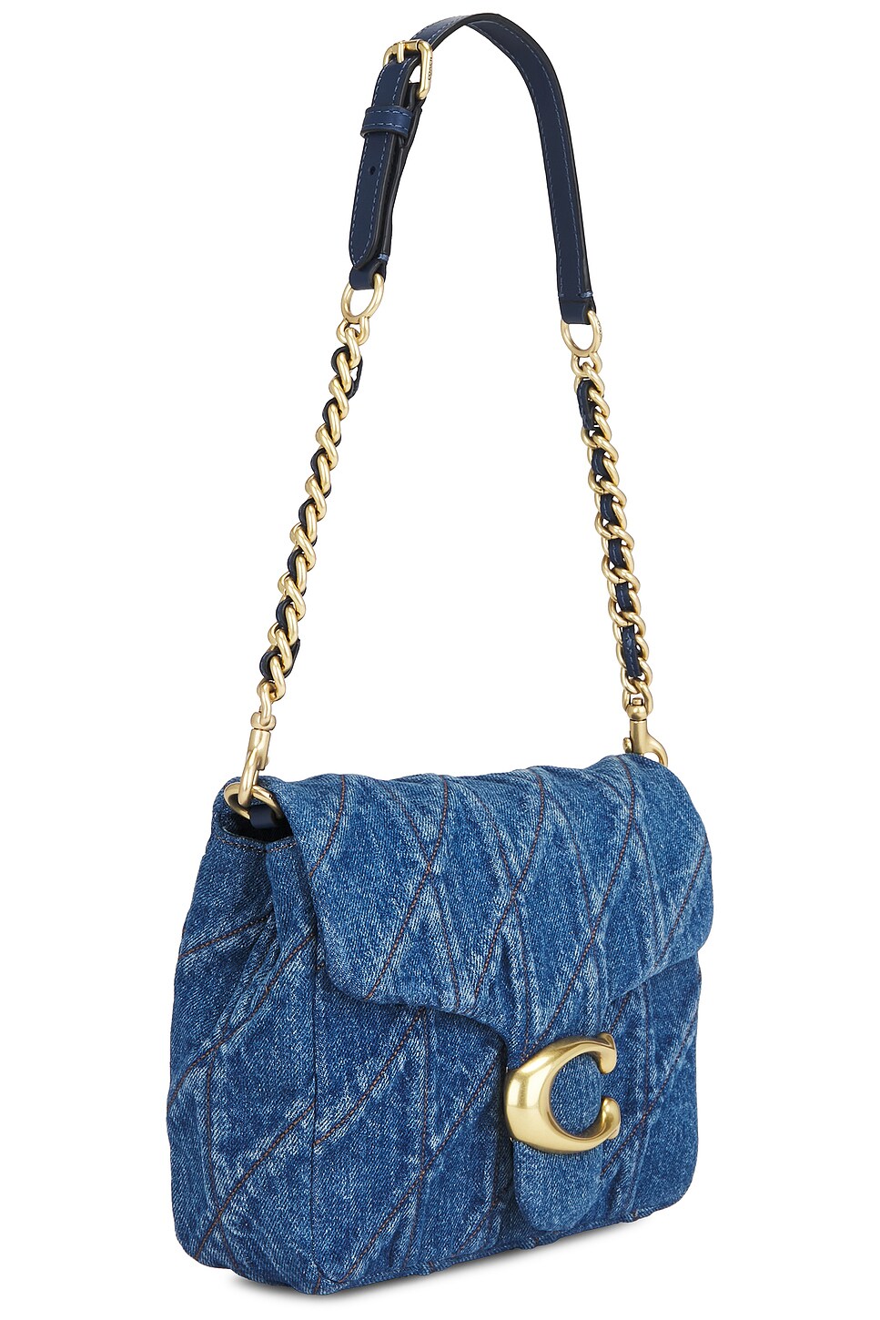 Coach Quilted Denim Times Square Tabby Bag in Deep Blue | REVOLVE