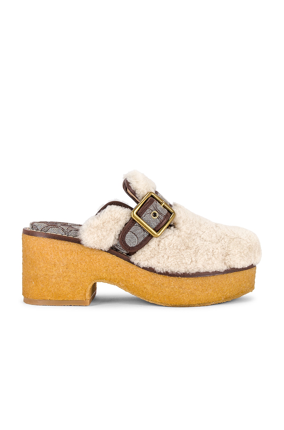 Coach Dylan Clog in Natural, Oak, & Maple | REVOLVE