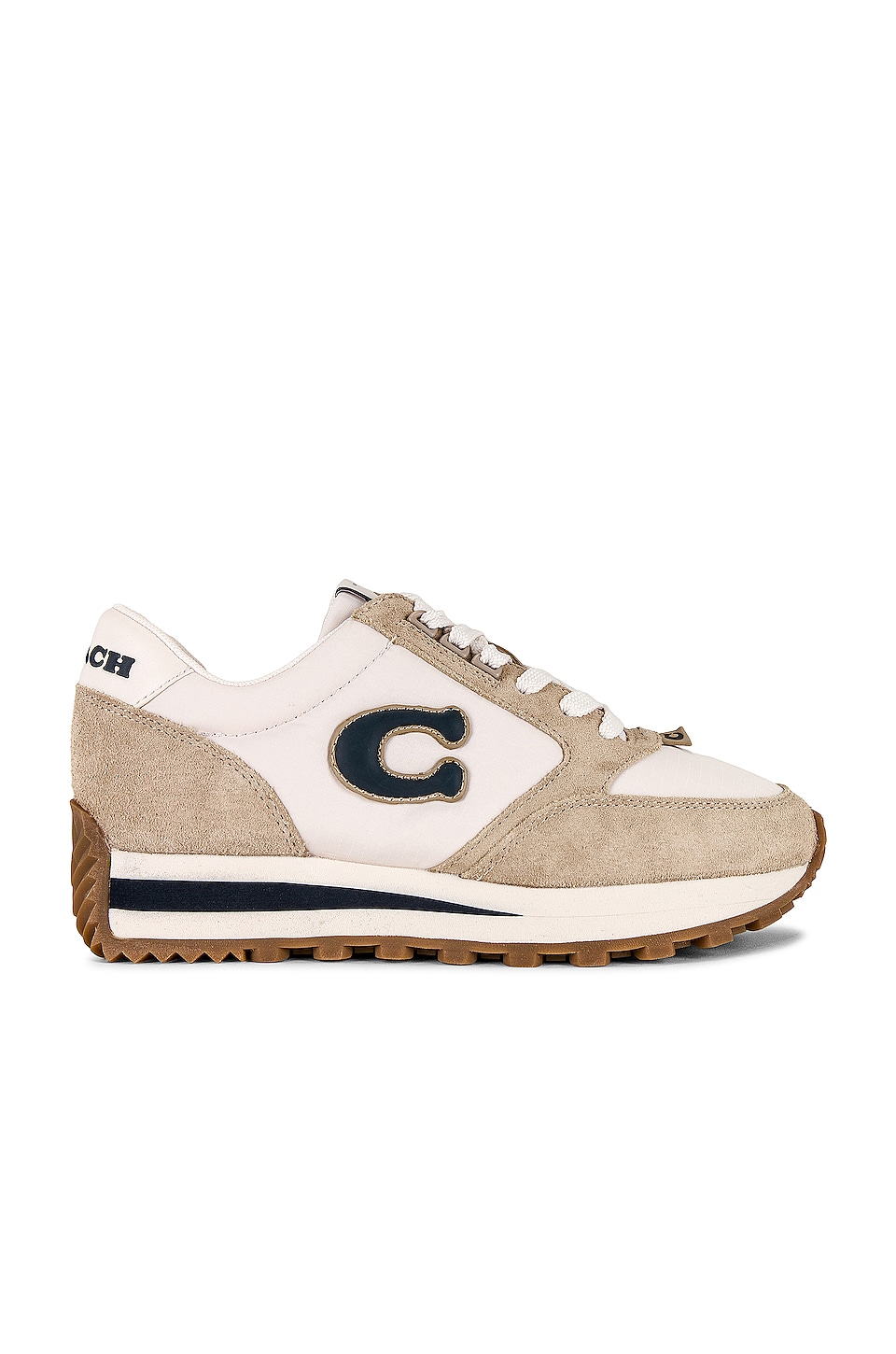 Coach Runner Sneaker in Chalk & Midnight Navy | REVOLVE
