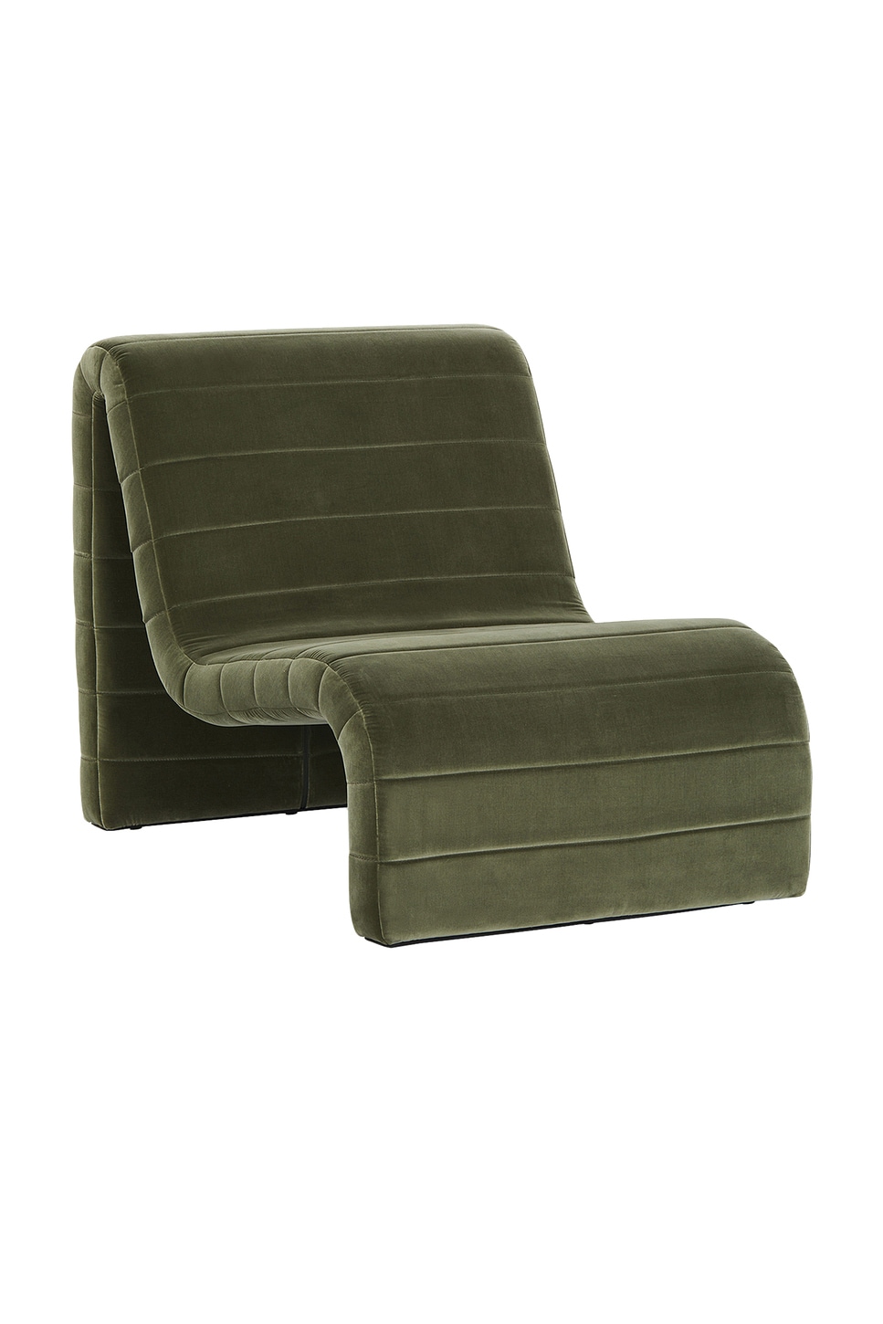 Coco Republic Zurich Occasional Chair in Olive Velvet | REVOLVE