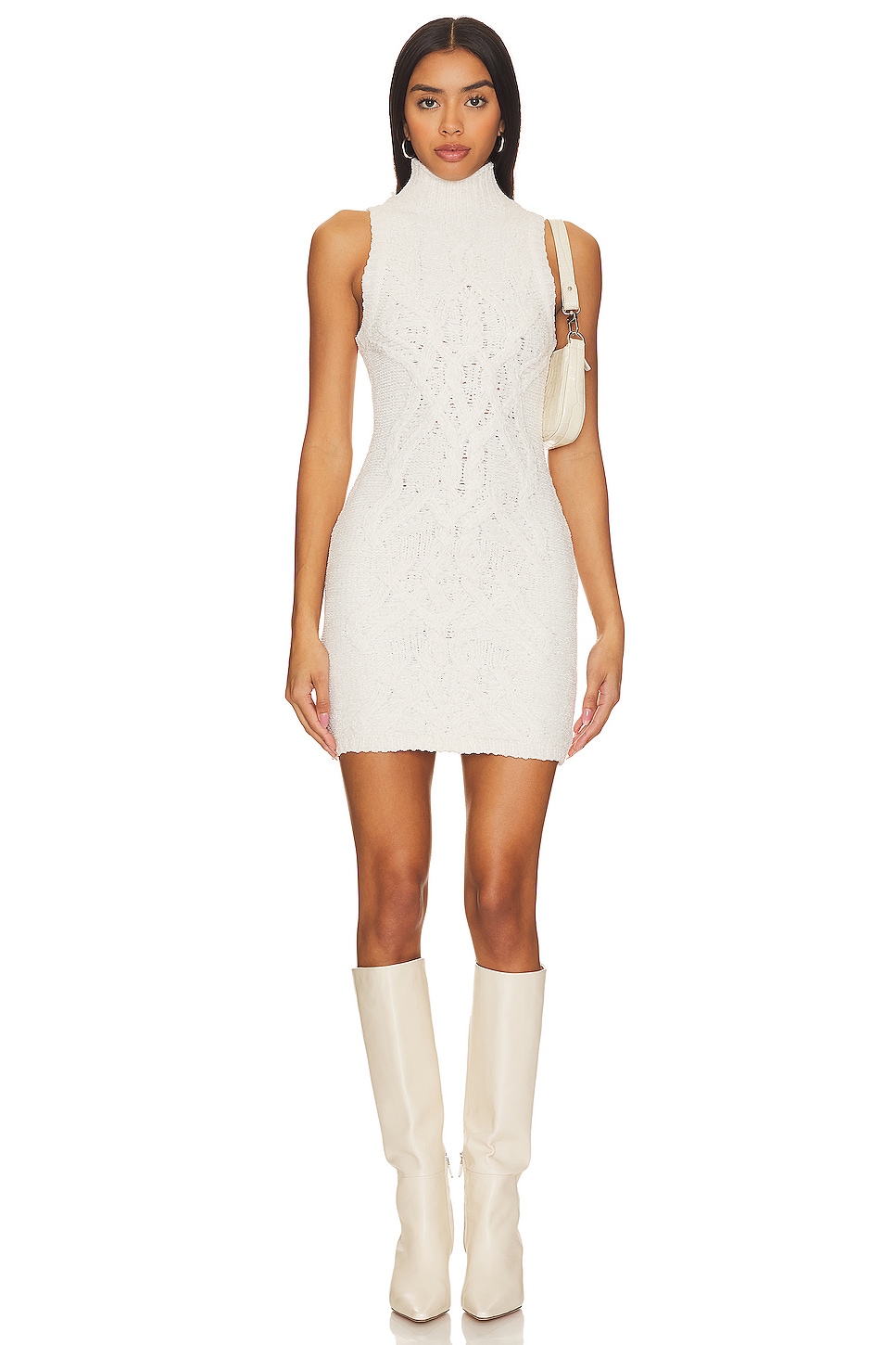 Camila Coelho Robyn Cable Dress in Ivory | REVOLVE