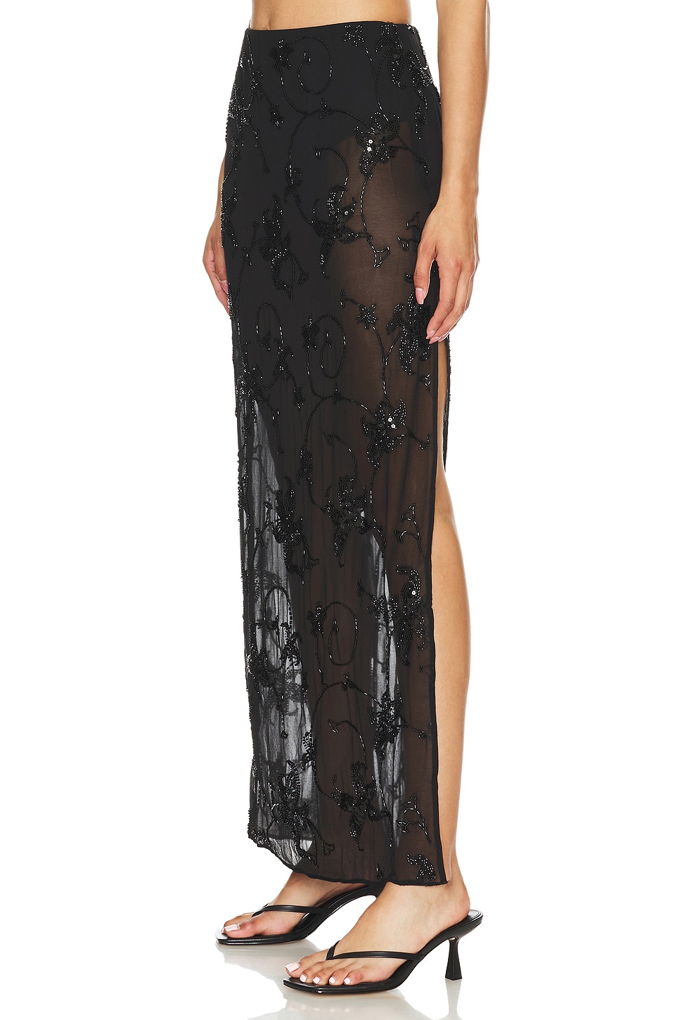 Camila Coelho Eloisia Maxi Skirt in Black | REVOLVE