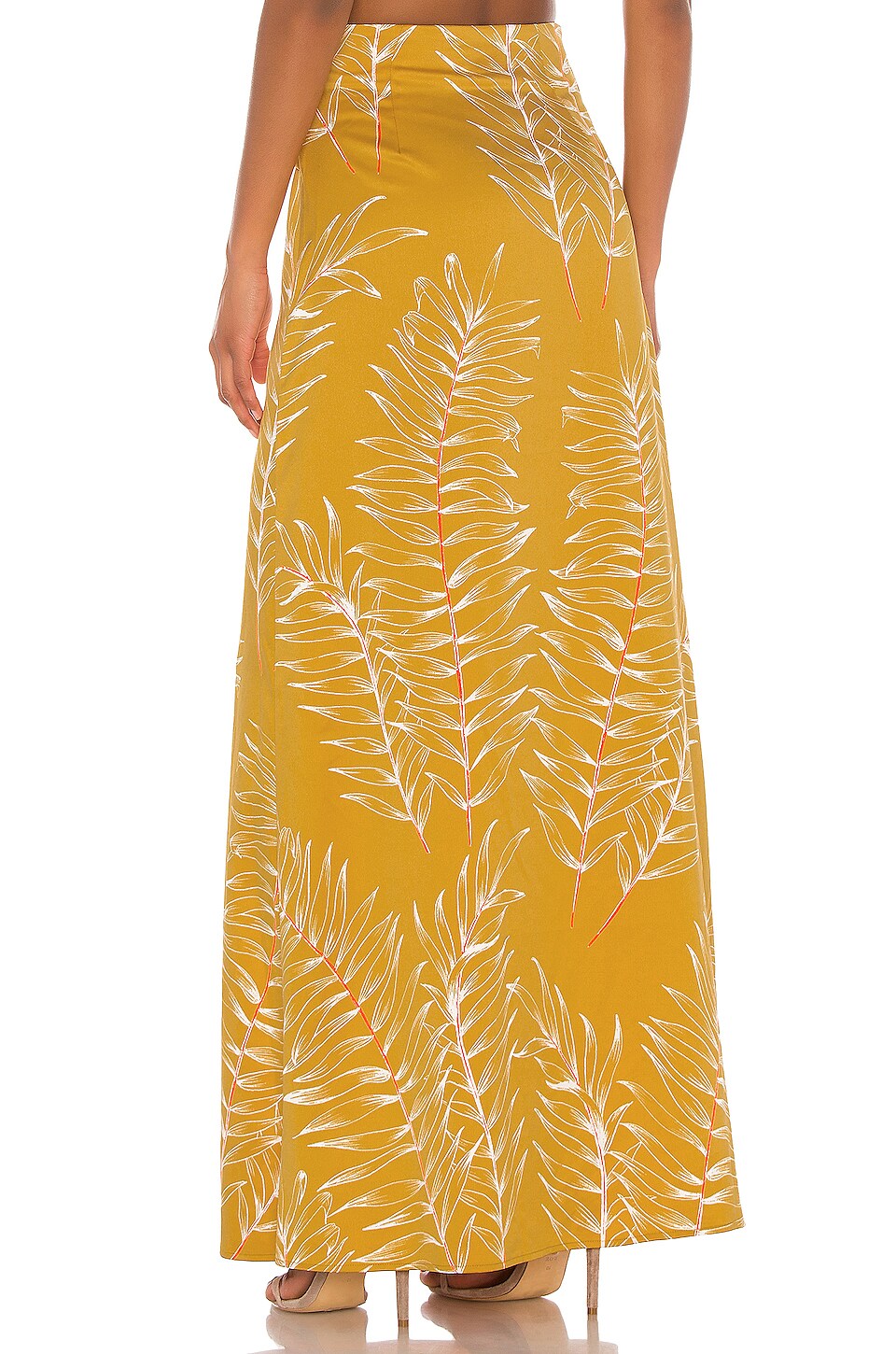 Camila Coelho Aline Maxi Skirt in Gold Tropical | REVOLVE