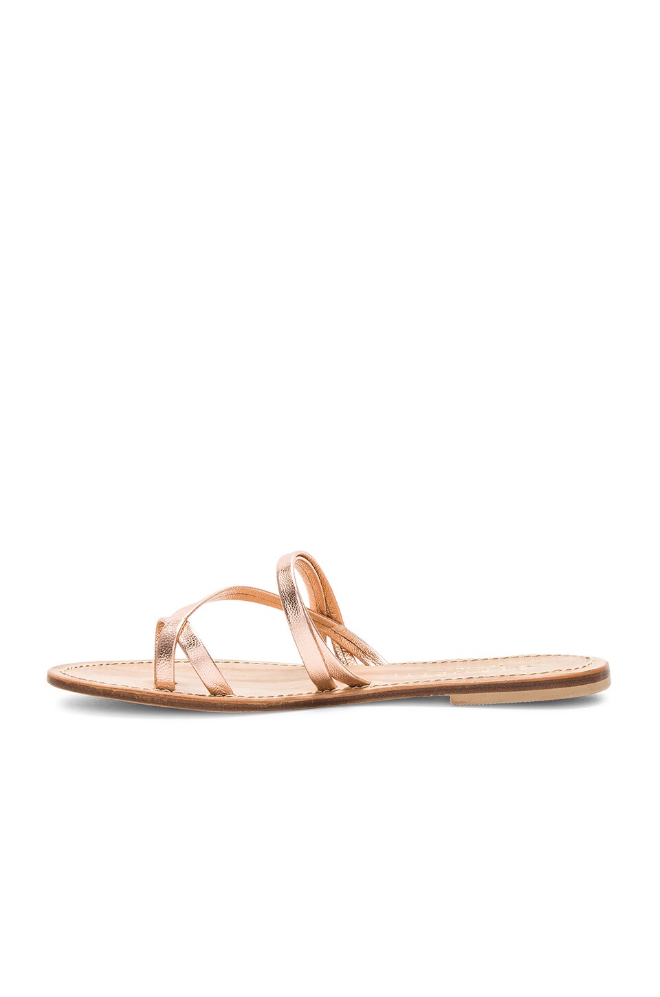 CoRNETTI Salina Sandal in Rose Gold Laminate Calfskin | REVOLVE