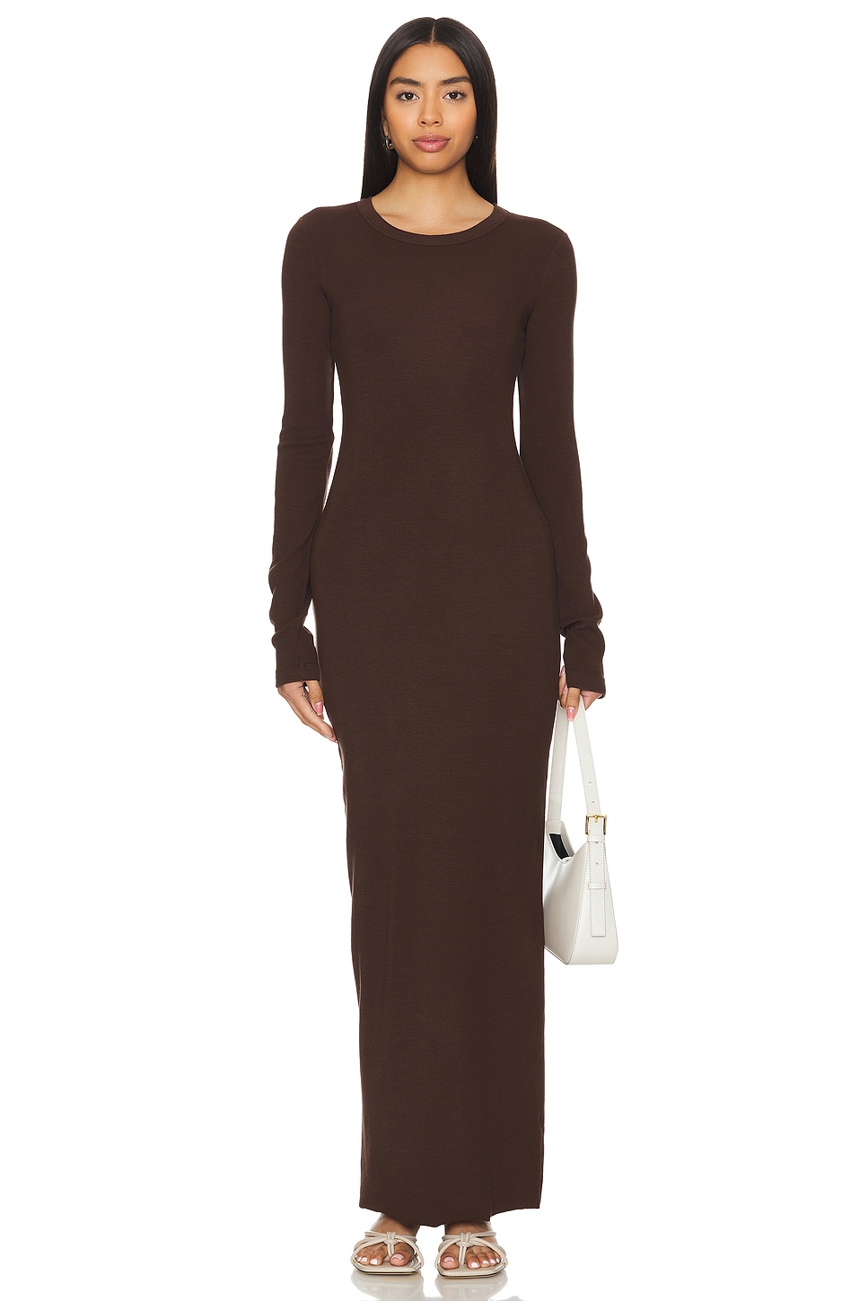 COTTON CITIZEN X Revolve Verona Crewneck Maxi Dress in Chocolate | REVOLVE