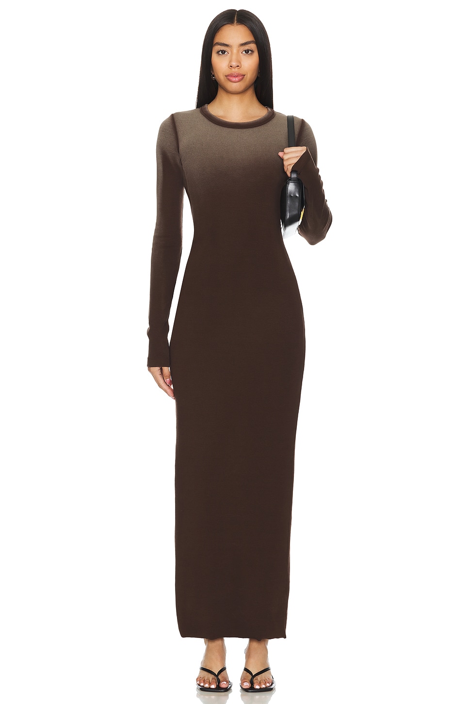 COTTON CITIZEN X Revolve Verona Crewneck Maxi Dress in Chocolate Cast ...