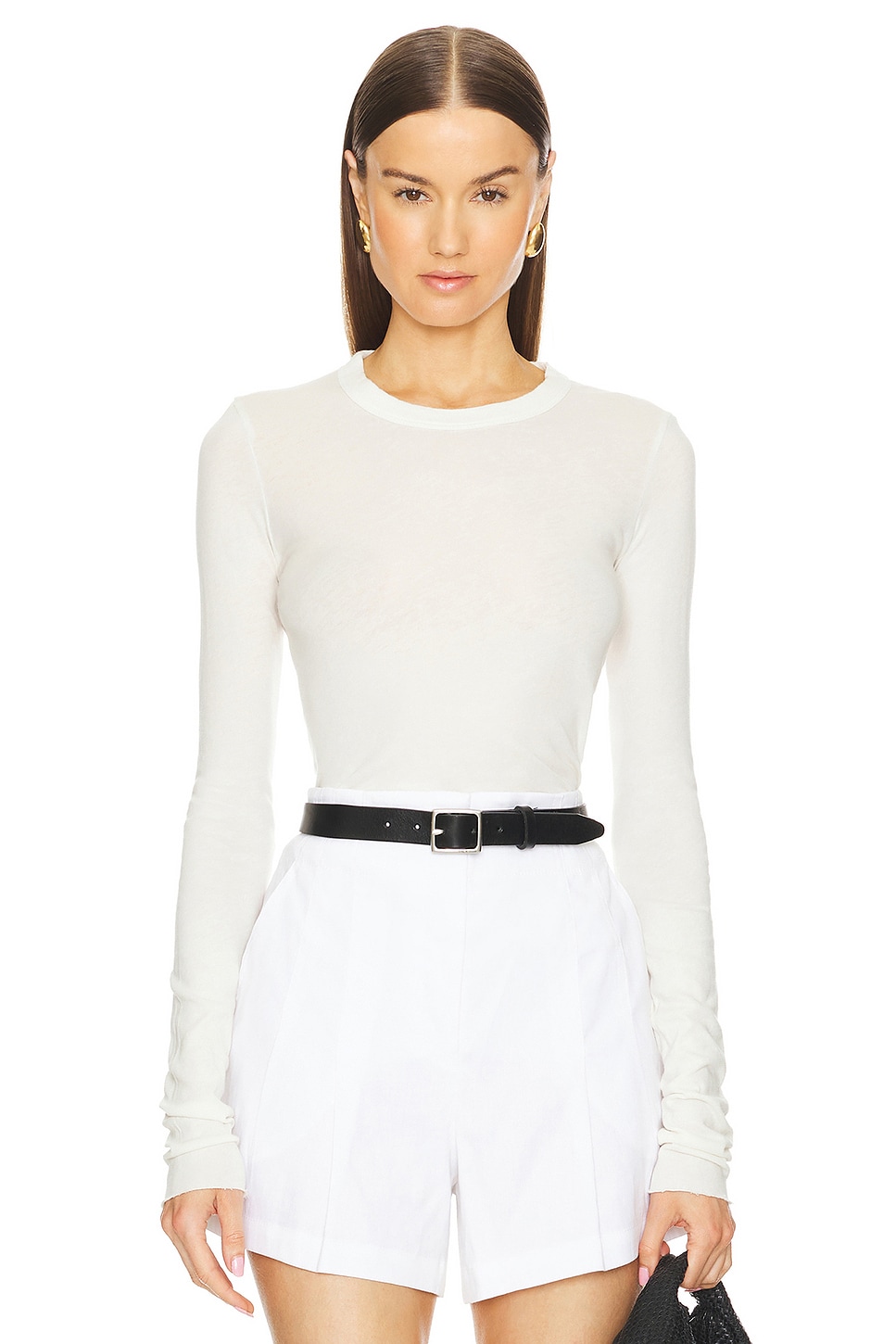 COTTON CITIZEN Marbella Long Sleeve Top in Bone | REVOLVE