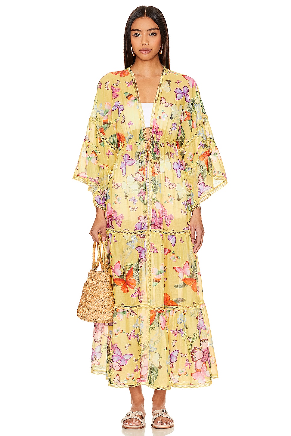 Charo Ruiz Ibiza Gerba Caftan in Yellow Borbo | REVOLVE