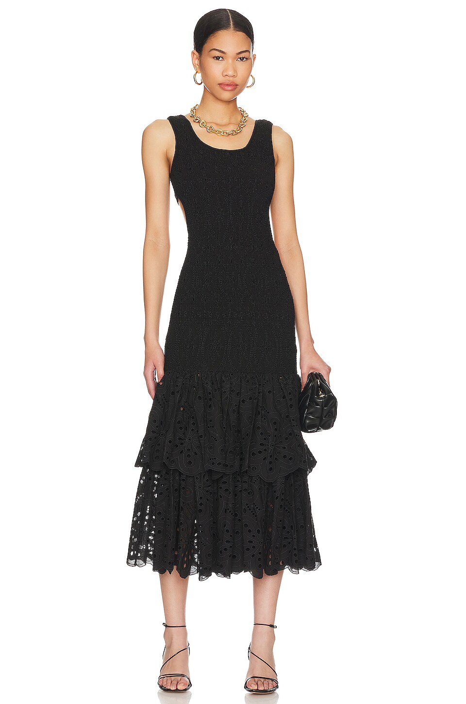 Charo Ruiz Ibiza Isa Midi Dress in Black | REVOLVE