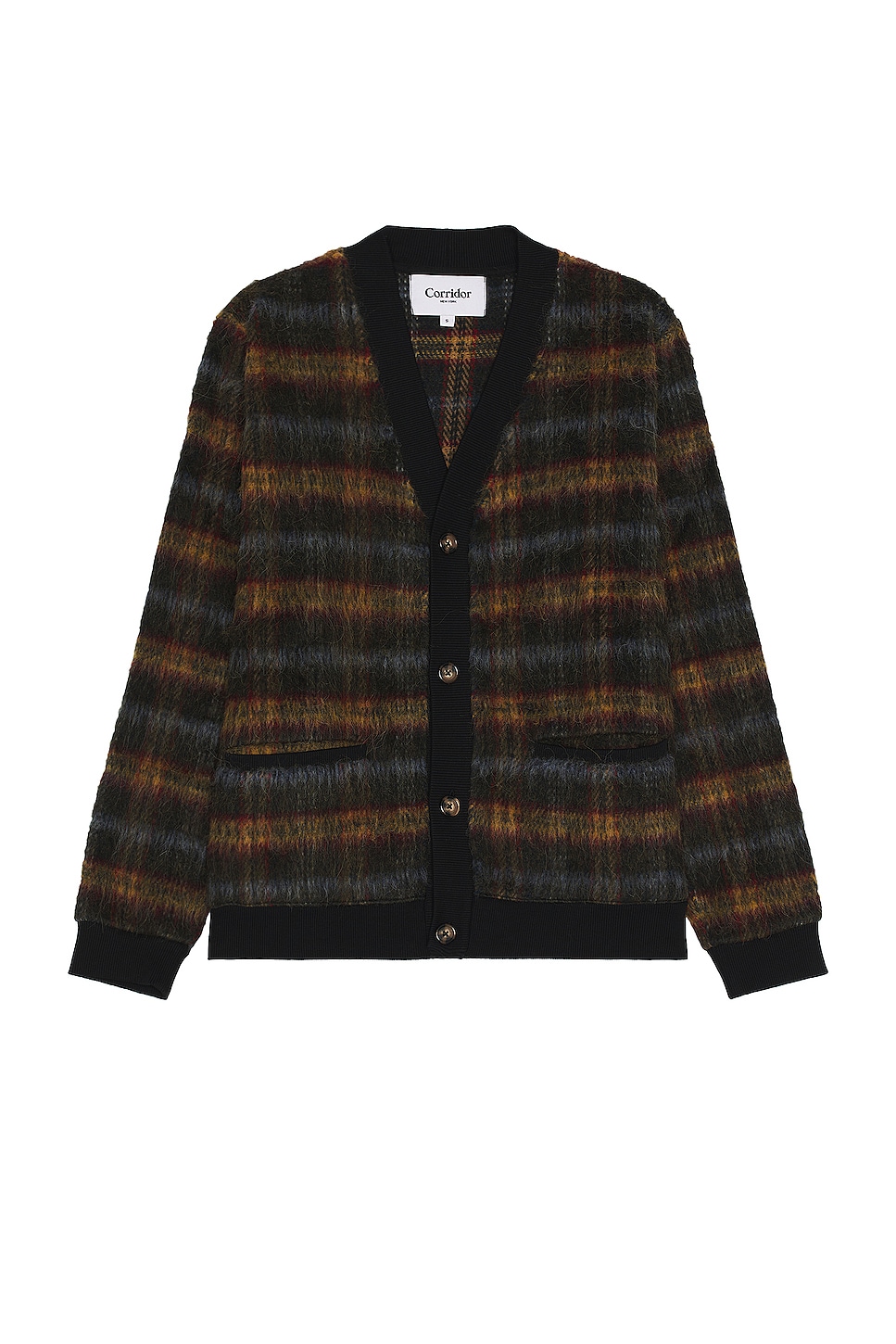 Corridor Plaid Cardigan in Multi in Army | REVOLVE