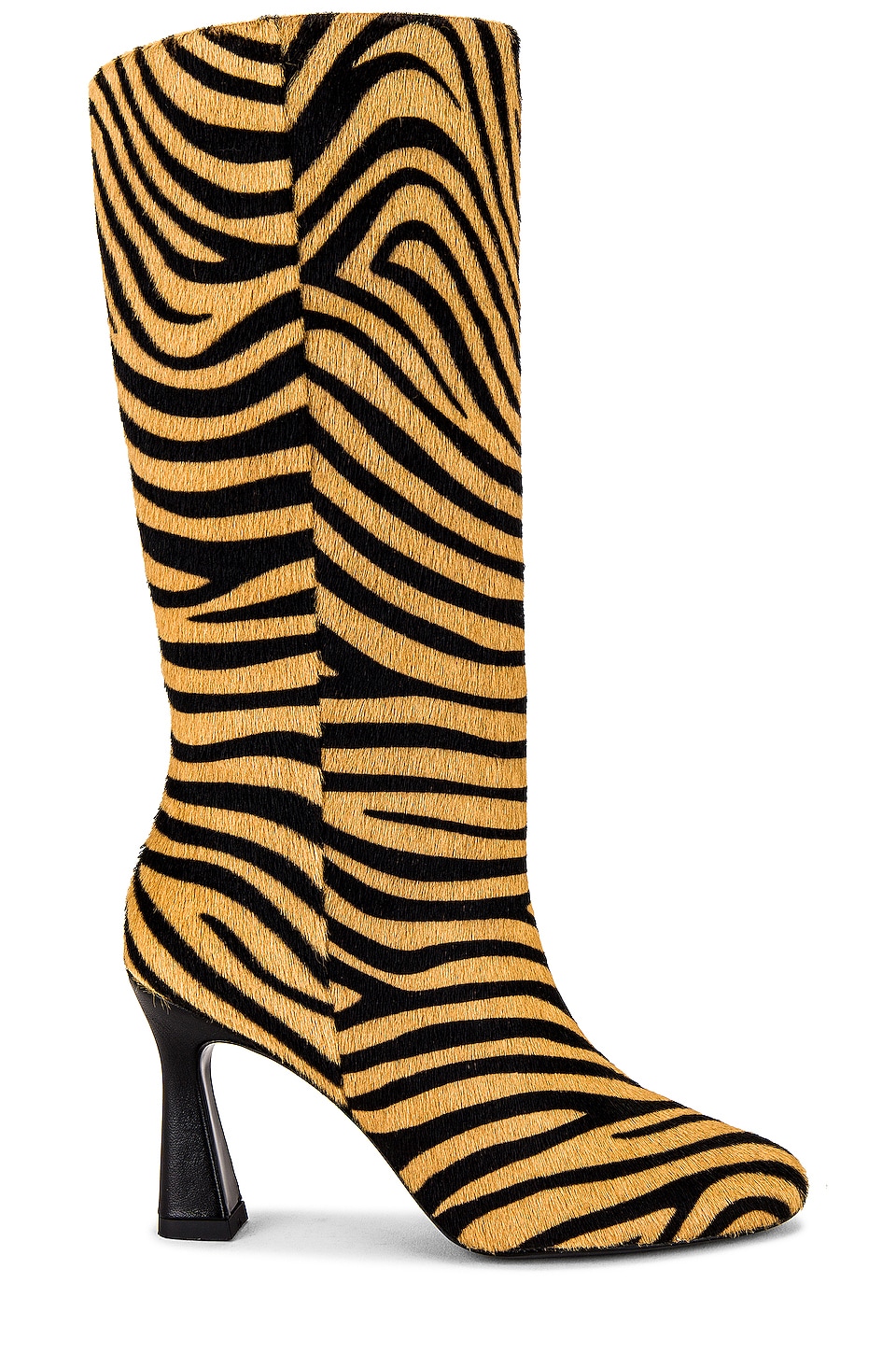 Chelsea Paris Queen Boot in Camel Zebra | REVOLVE