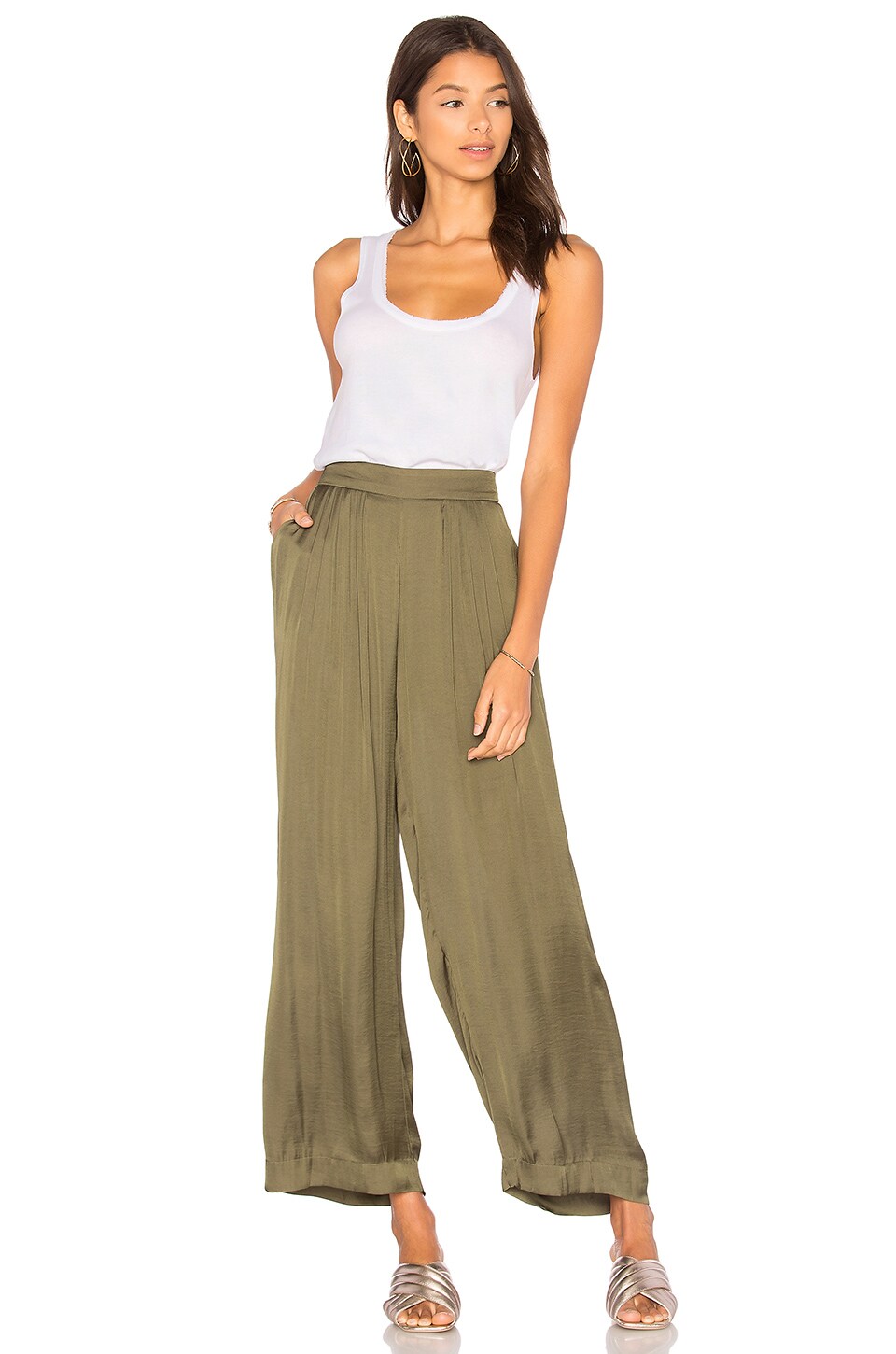 Chaser Deep Scoop Rib Tank in White | REVOLVE