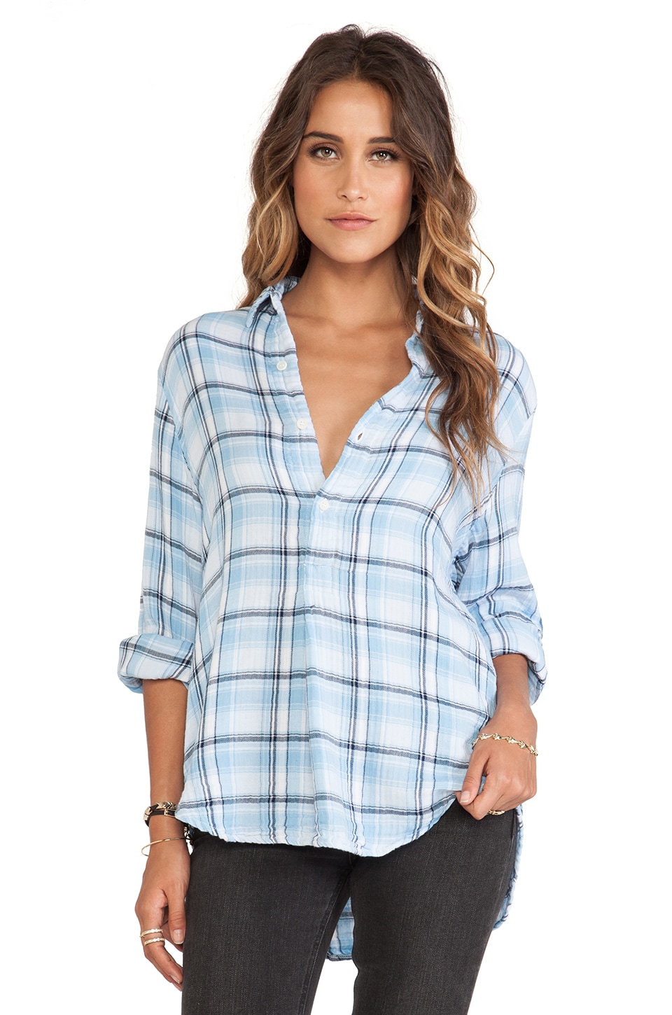 CP SHADES Tennessee Plaid Shirt in Light Blue | REVOLVE