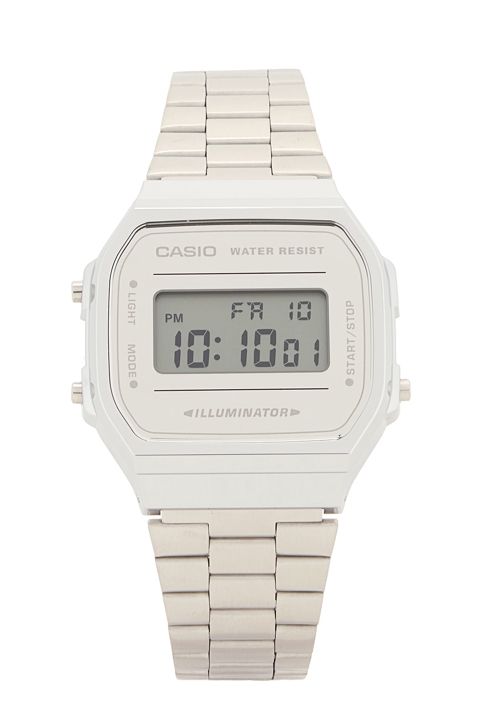 Casio Vintage A168 Series Watch in Silver & Silver Mirror | REVOLVE