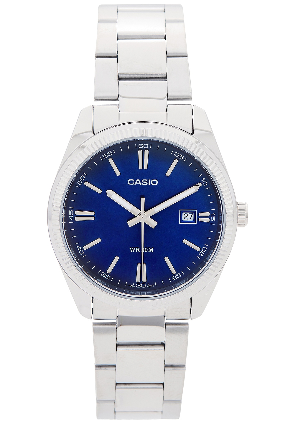 Casio MTP1302 Series Watch in Silver & Blue | REVOLVE