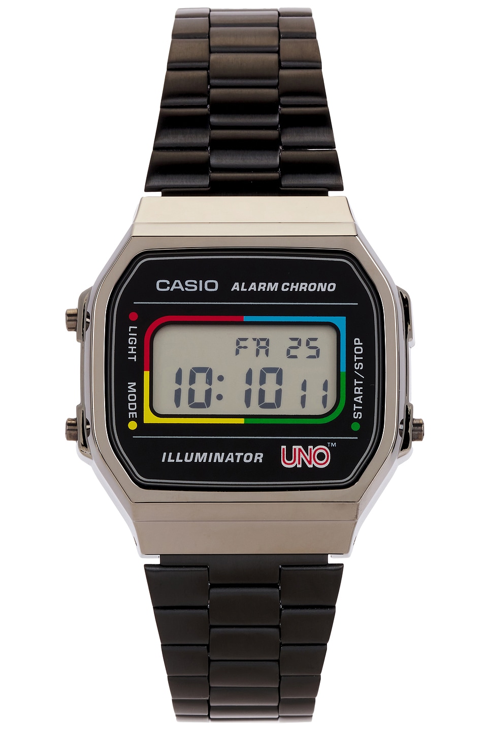 Casio Uno Card Collaboration Watch in Metal Black | REVOLVE