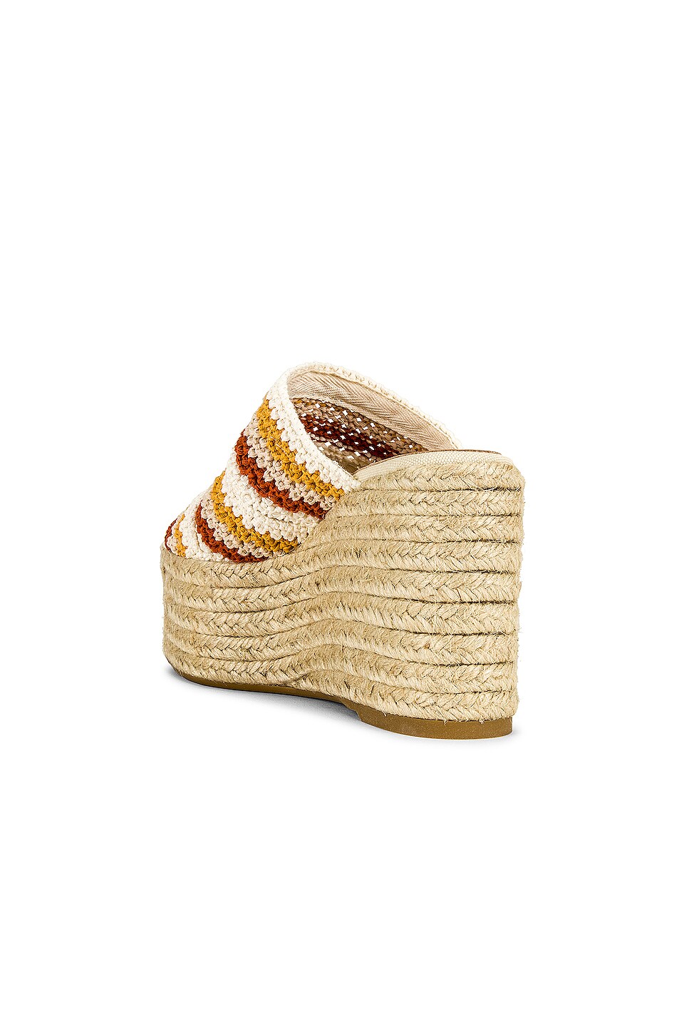 Castaner Elsa Platform Slide in Ganchillo Tostado & Multicolor | REVOLVE