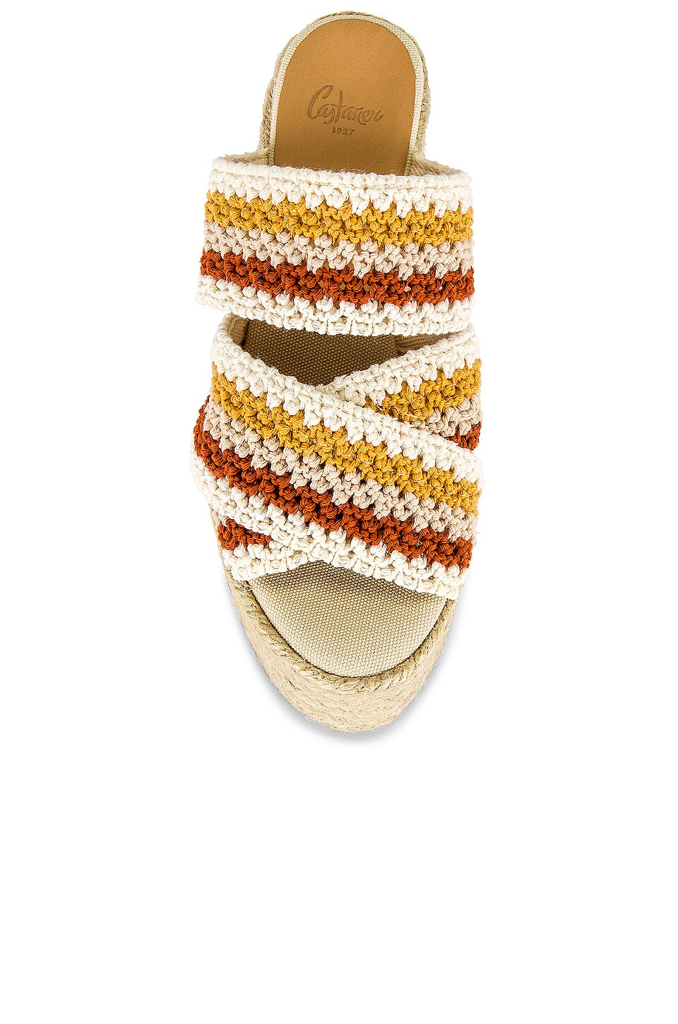Castaner Elsa Platform Slide in Ganchillo Tostado & Multicolor | REVOLVE