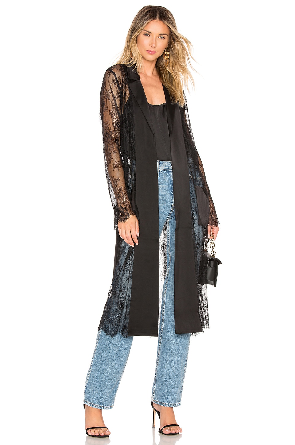 Chrissy Teigen x REVOLVE Polo Lounge Jacket in Black | REVOLVE
