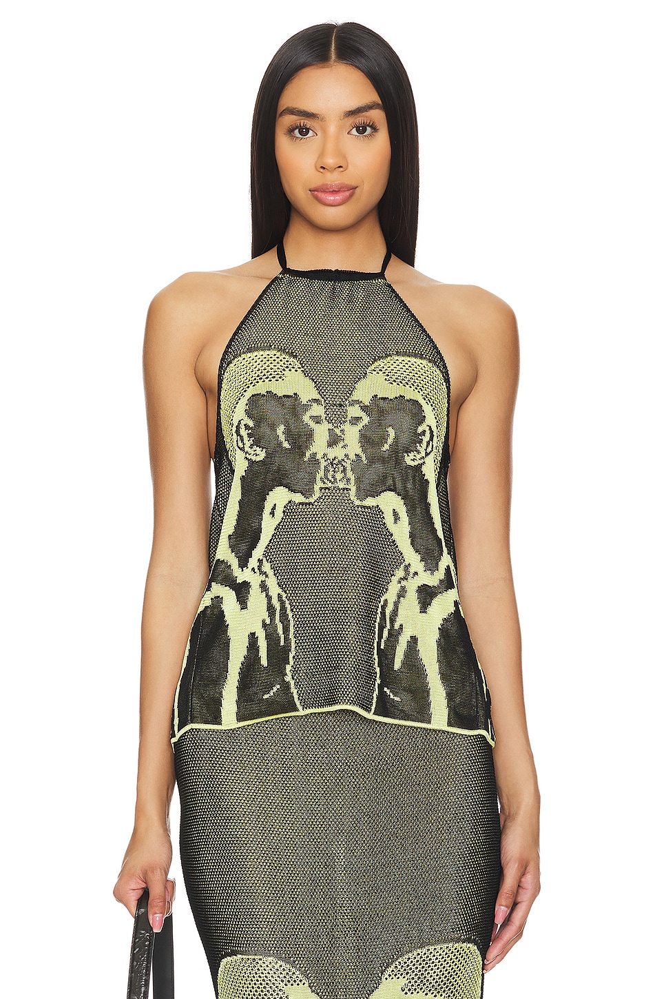 CHET LO Kissing Boystop Tank in Black & Yellow | REVOLVE