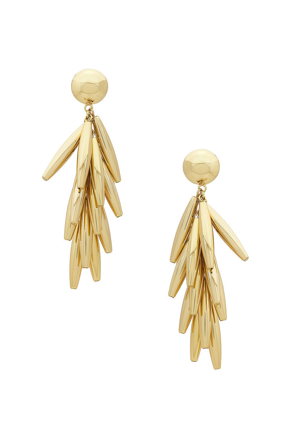 Cult Gaia Sunella Earring in Shiny Brass | REVOLVE