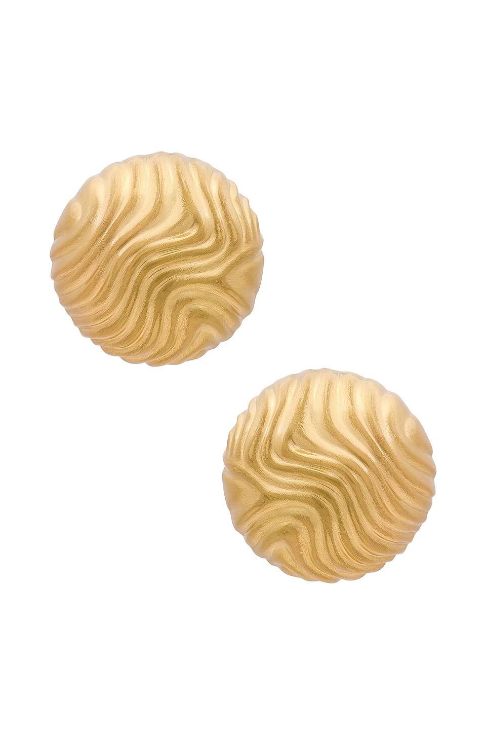 Cult Gaia Jaala Earring in Brushed Brass | REVOLVE