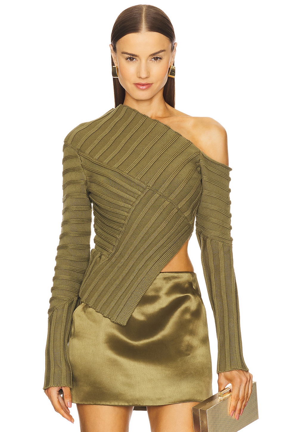Cult Gaia Jaidan Knit Top in Cedar | REVOLVE