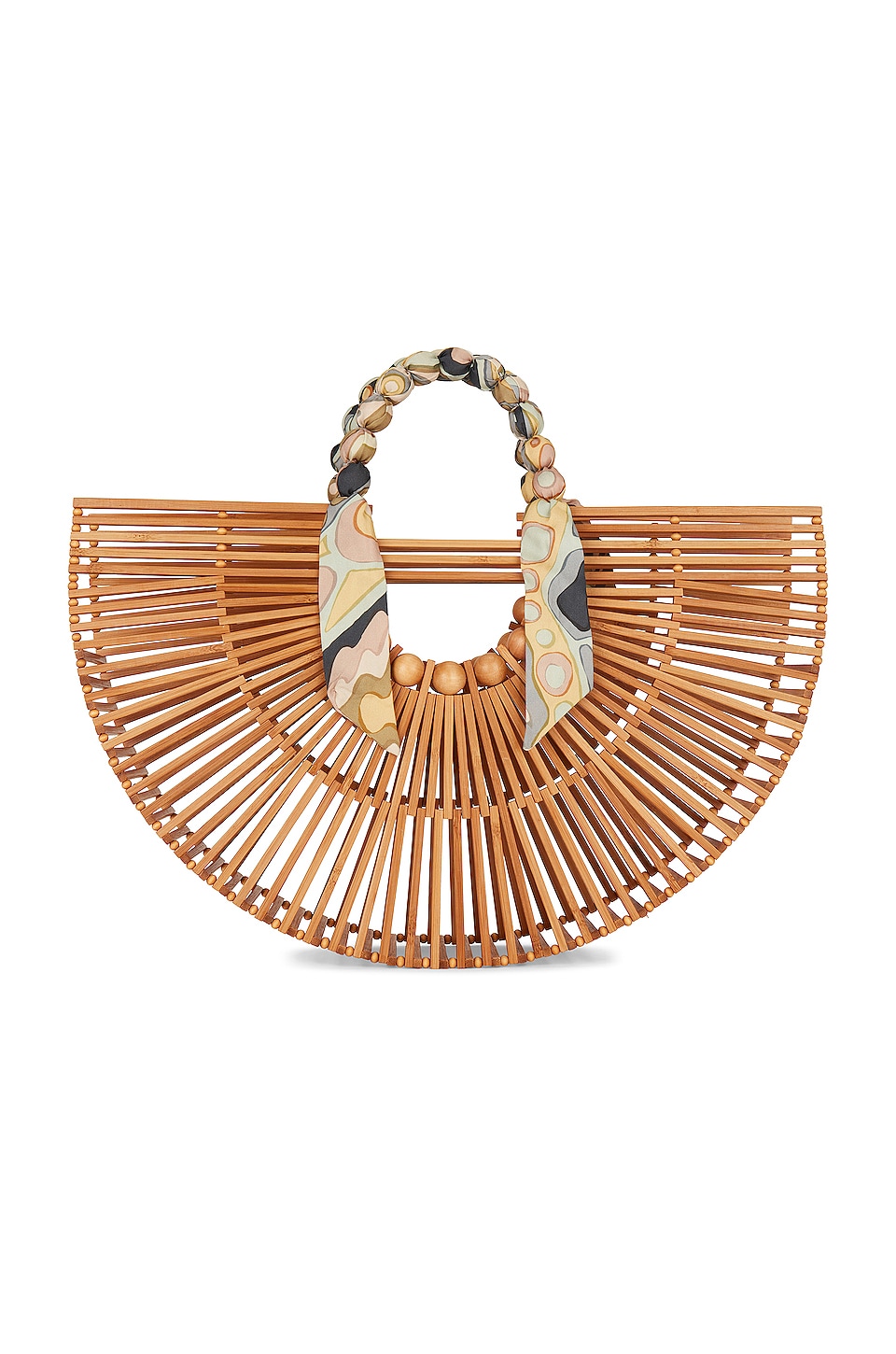 Cult Gaia Gaia's Fan Ark Top Handle Bag in Natural | REVOLVE