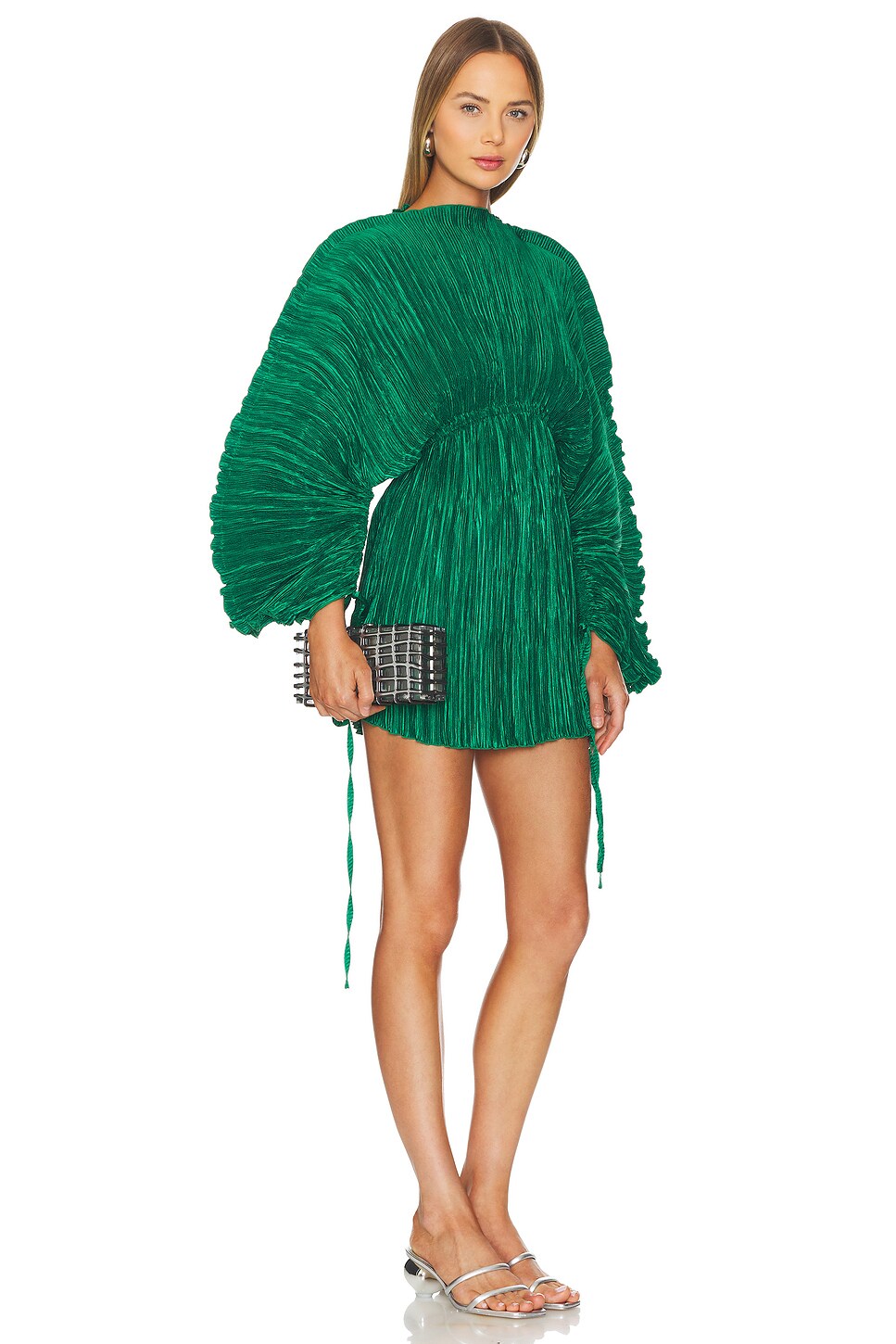 Cult Gaia Rina Clutch in Shiny Silver | REVOLVE