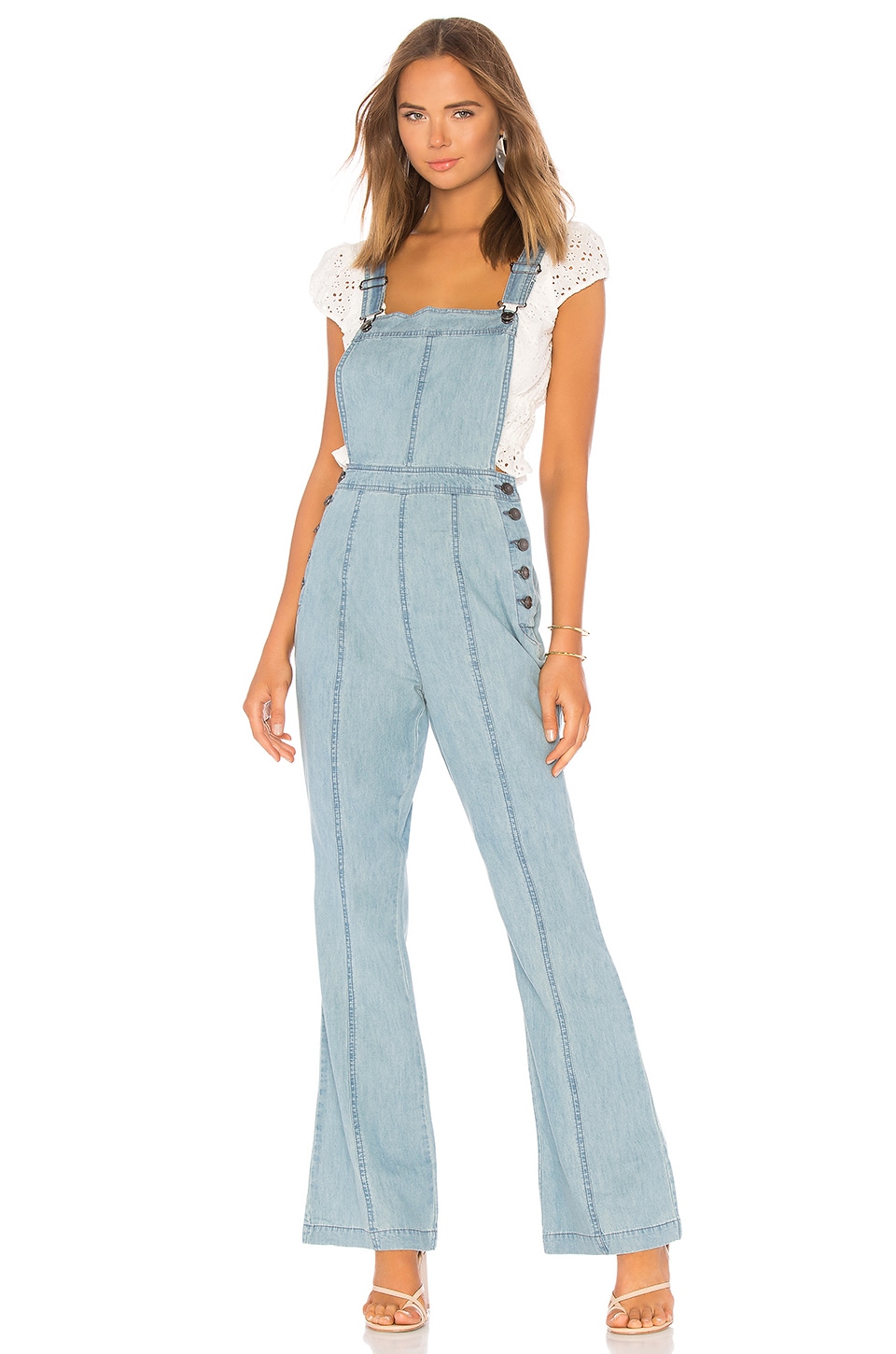 cupcakes and cashmere Meliani Overalls in Denim | REVOLVE