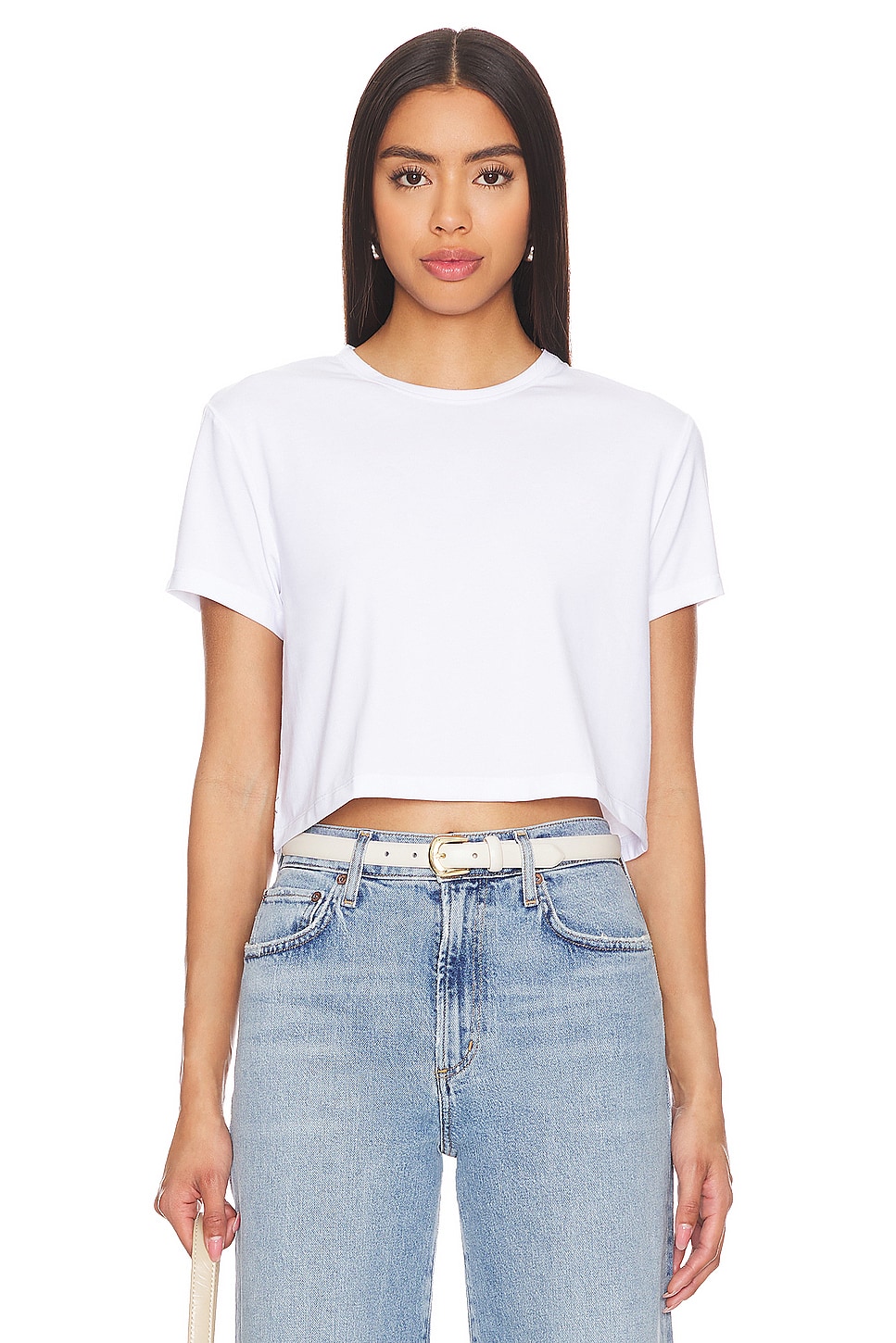 Cuts Almost Friday Tee Cropped in White | REVOLVE
