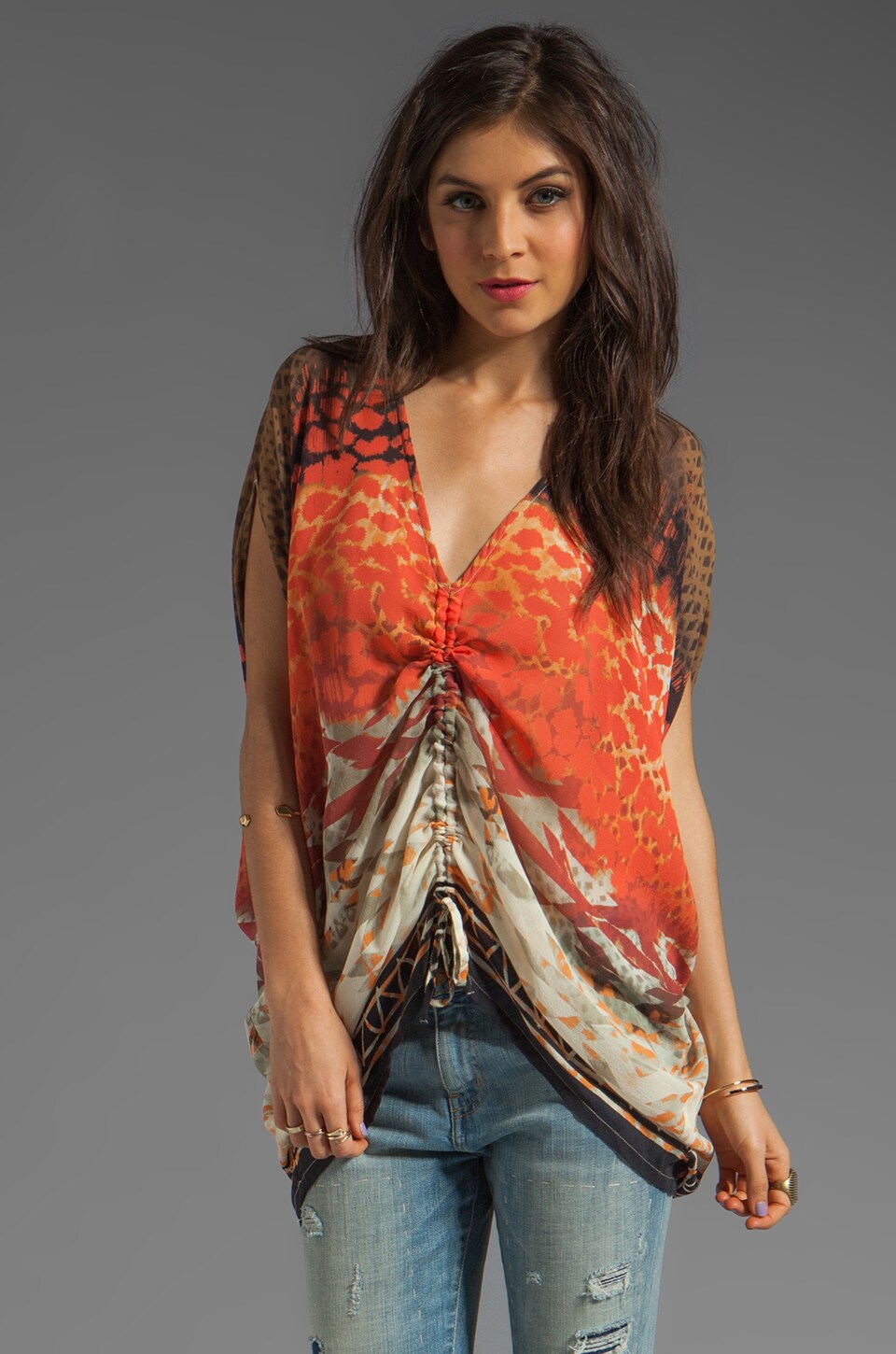 Da-Nang Drawstring Front Top in Dreamcatcher | REVOLVE
