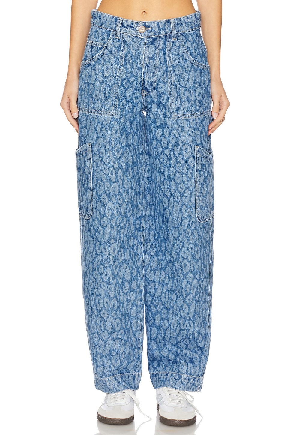Damson Madder Drew Straight Leg Jeans in Leopard Laser | REVOLVE