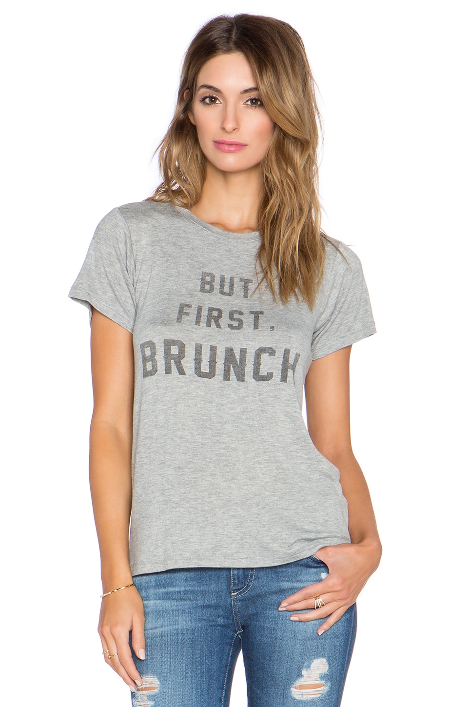 DAYDREAMER Brunch Tee in Heather Grey | REVOLVE