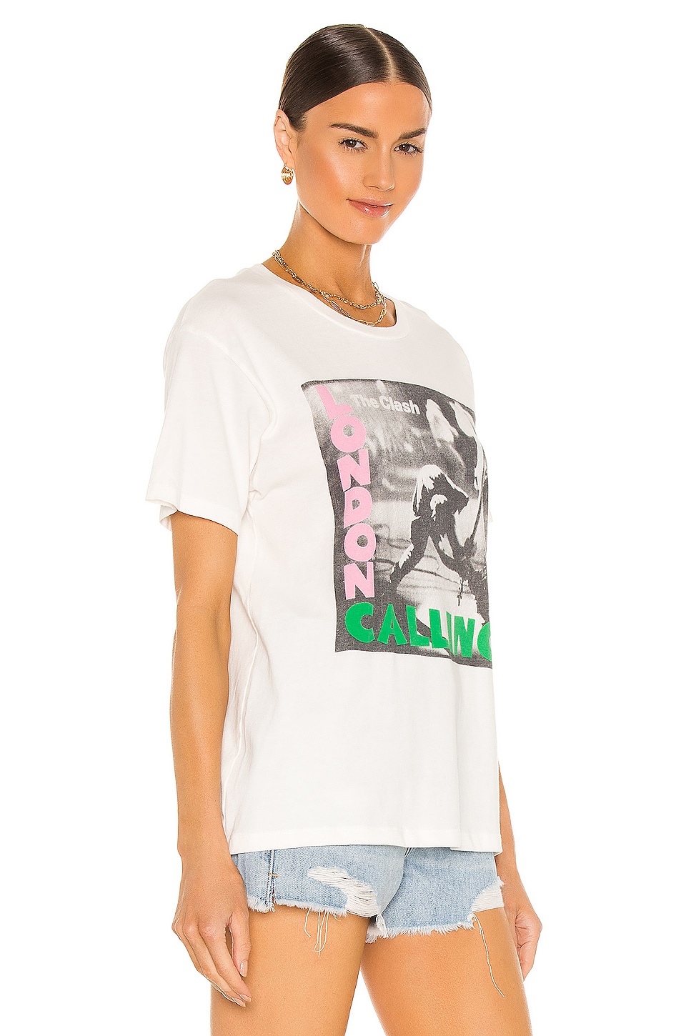 DAYDREAMER The Clash London Calling Weekend Tee in Vintage White | REVOLVE