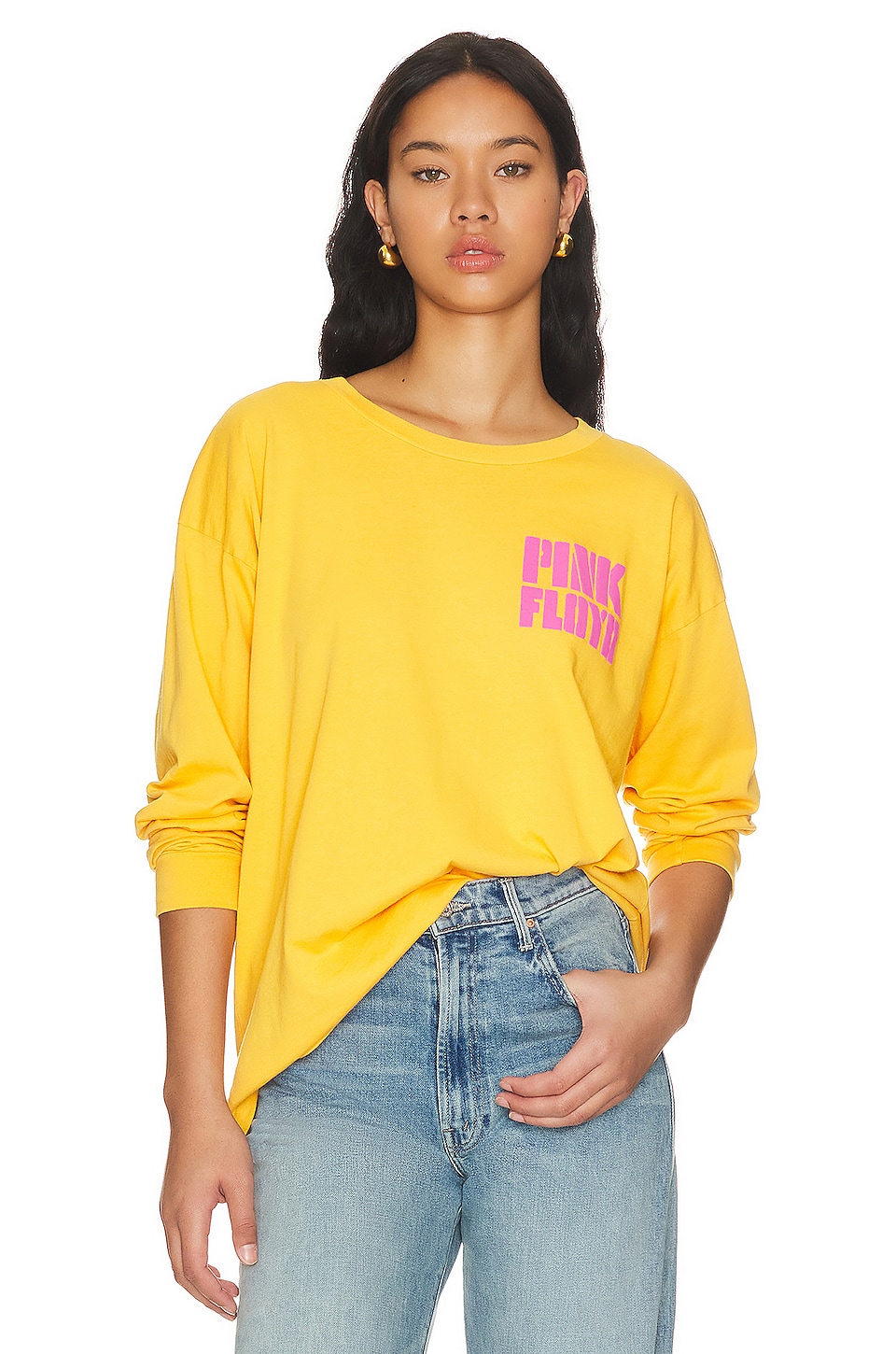 DAYDREAMER Pink Floyd Live 1977 Merch Long Sleeve in Mango | REVOLVE