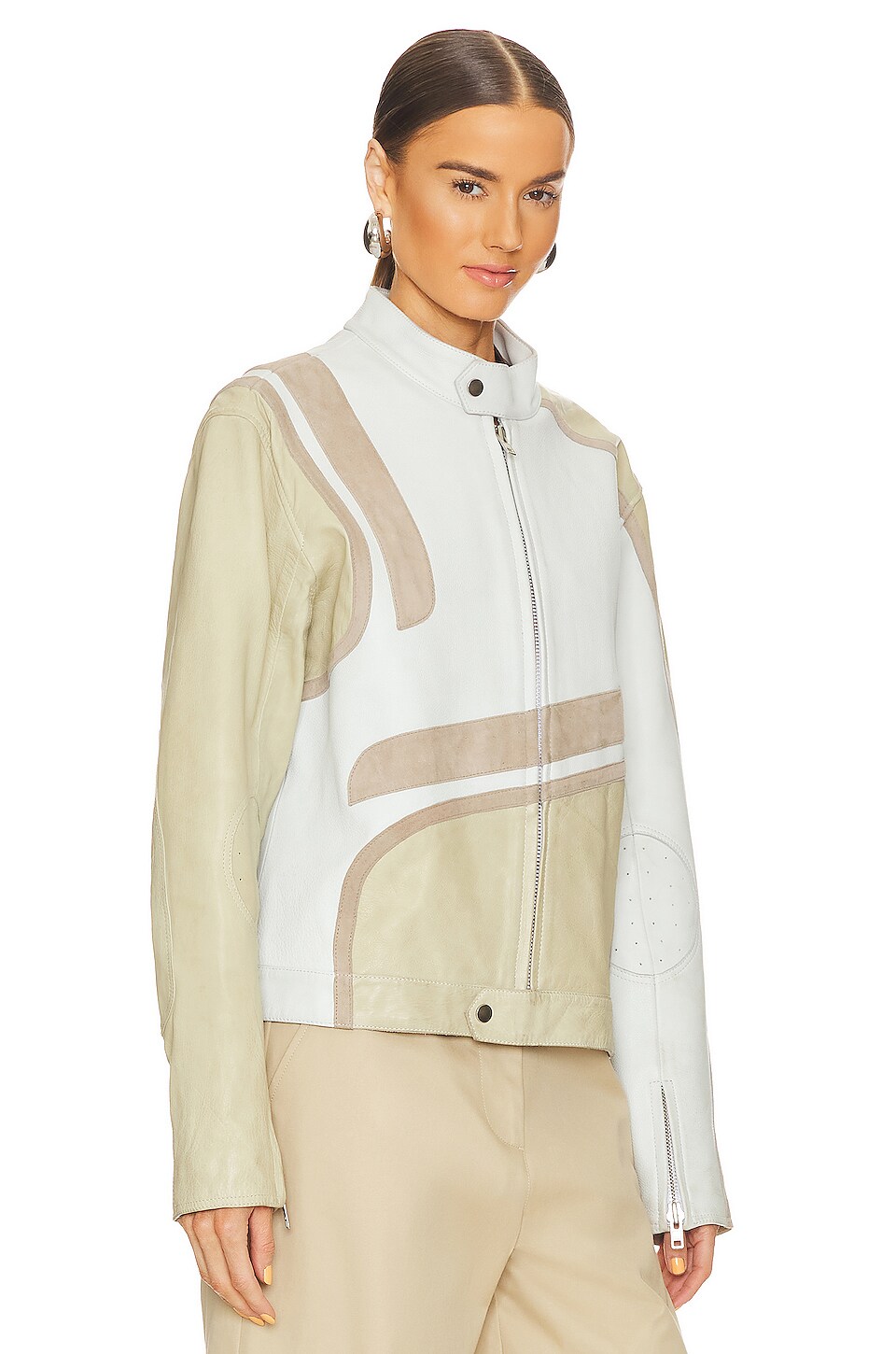 Deadwood Hiro Jacket in White & Beige | REVOLVE