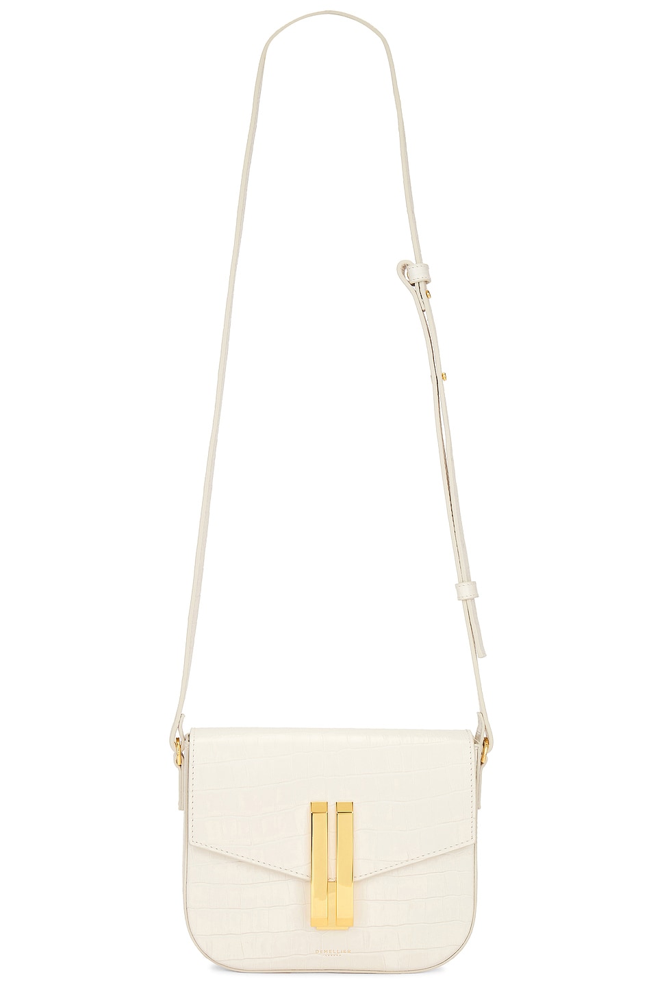 DeMellier London Small Vancouver Bag in Off White Croc | REVOLVE
