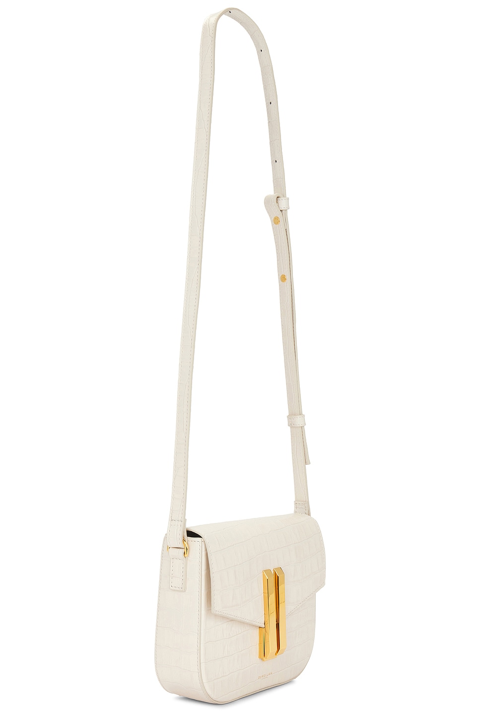 DeMellier London Small Vancouver Bag in Off White Croc | REVOLVE