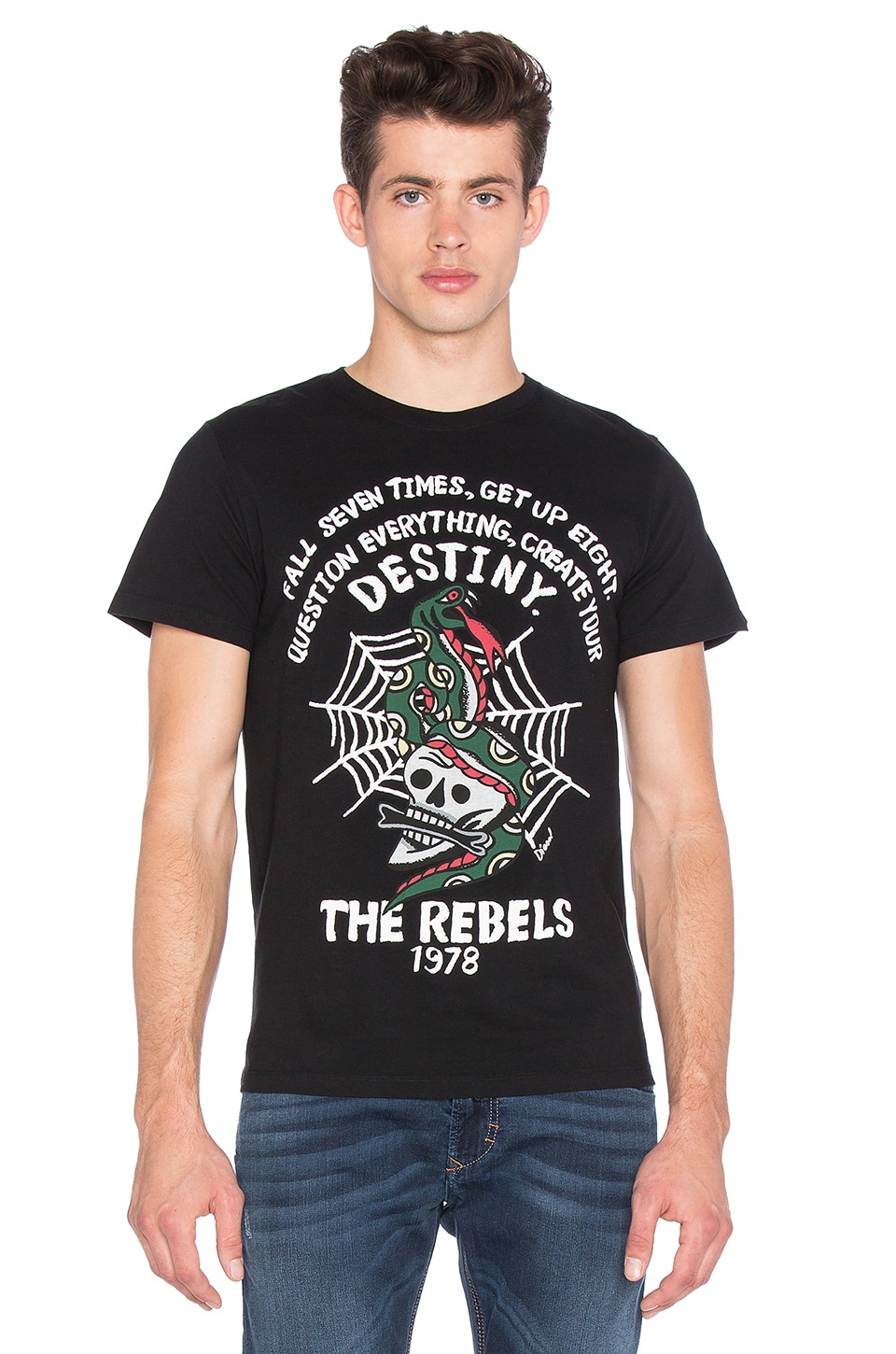 Diesel Diego Tee in Black | REVOLVE
