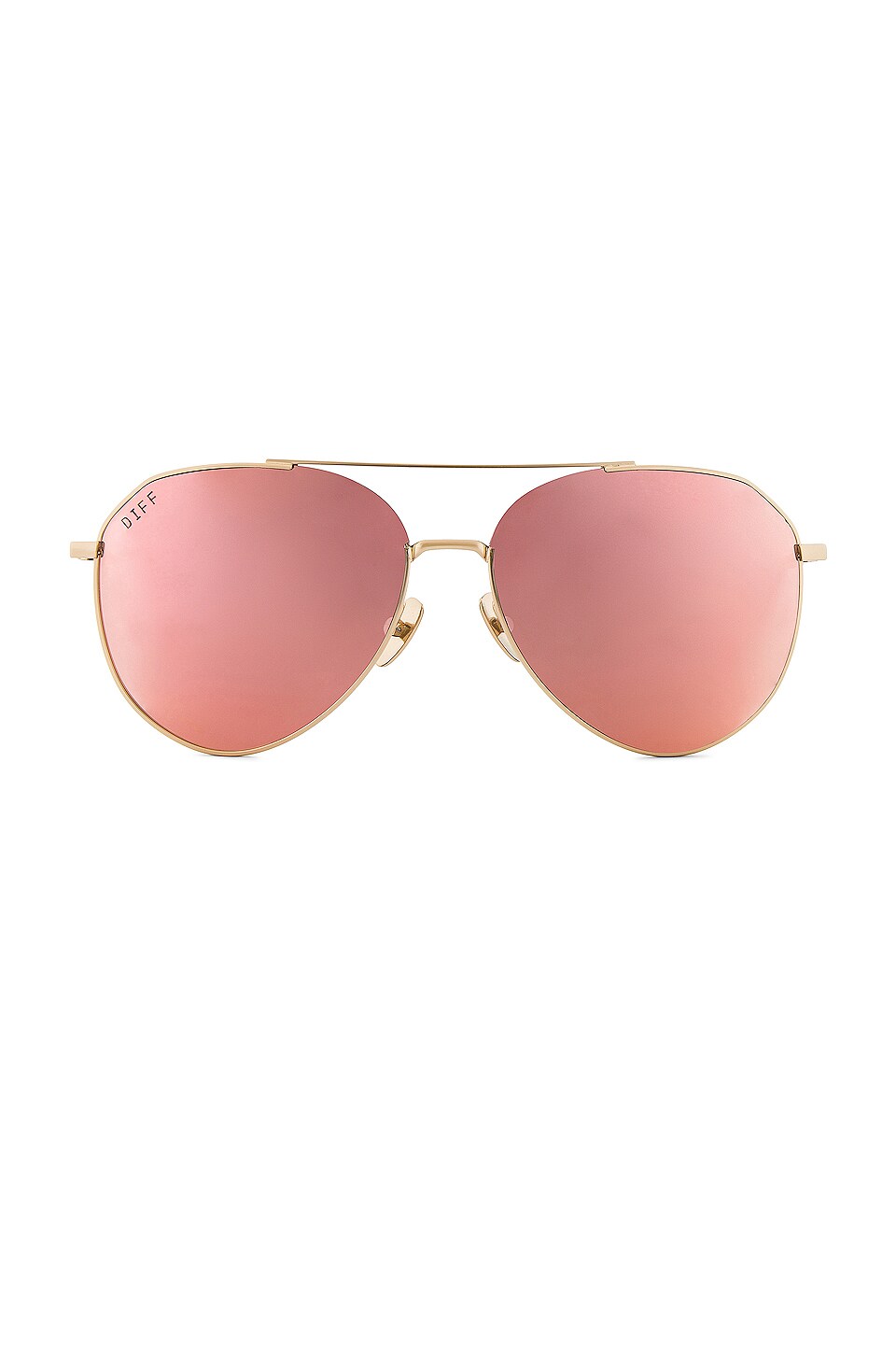 DIFF EYEWEAR Dash in Gold & Peach Mirror | REVOLVE