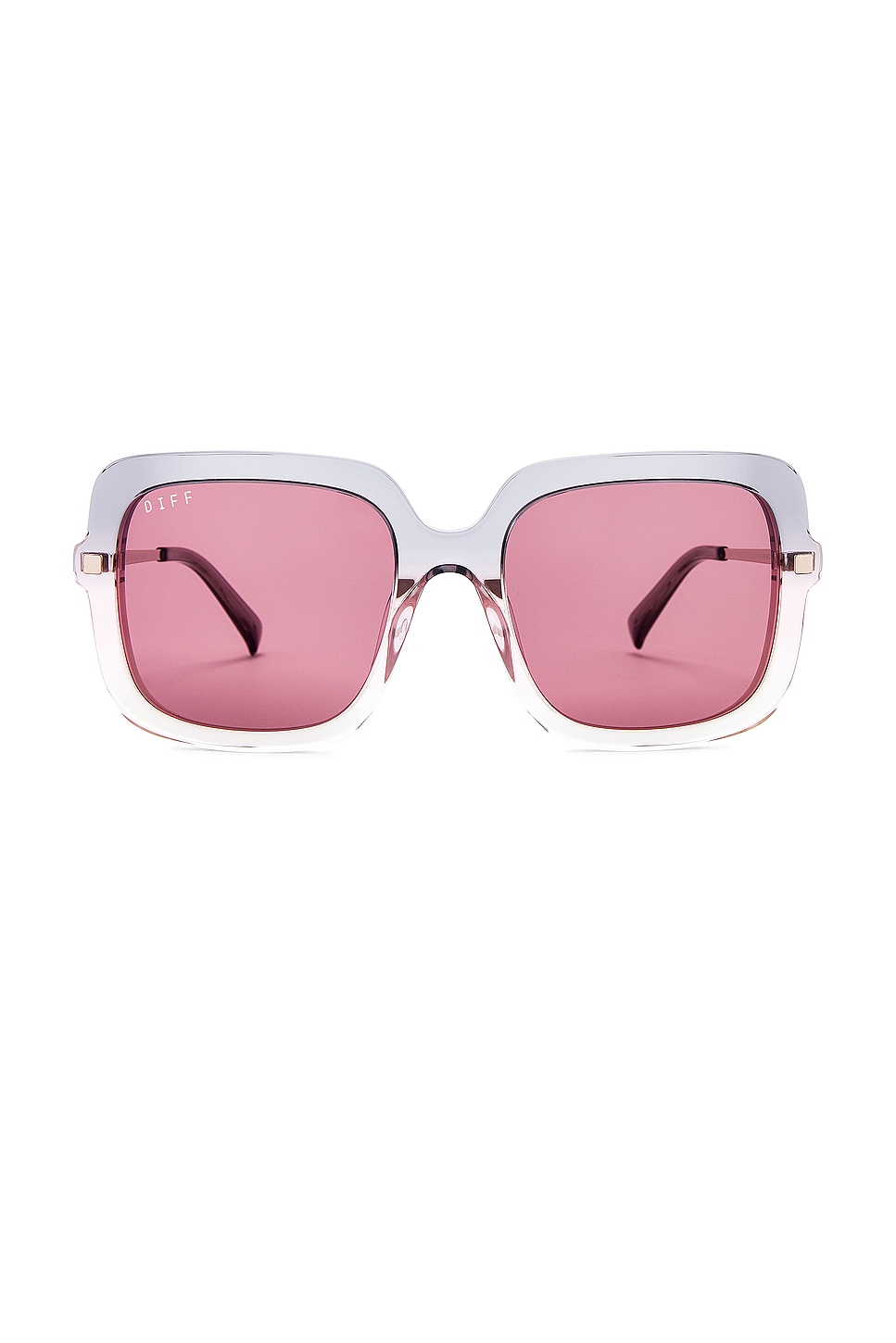 DIFF EYEWEAR Sandra in Black Smok, Vintage Rose, & Mauve | REVOLVE