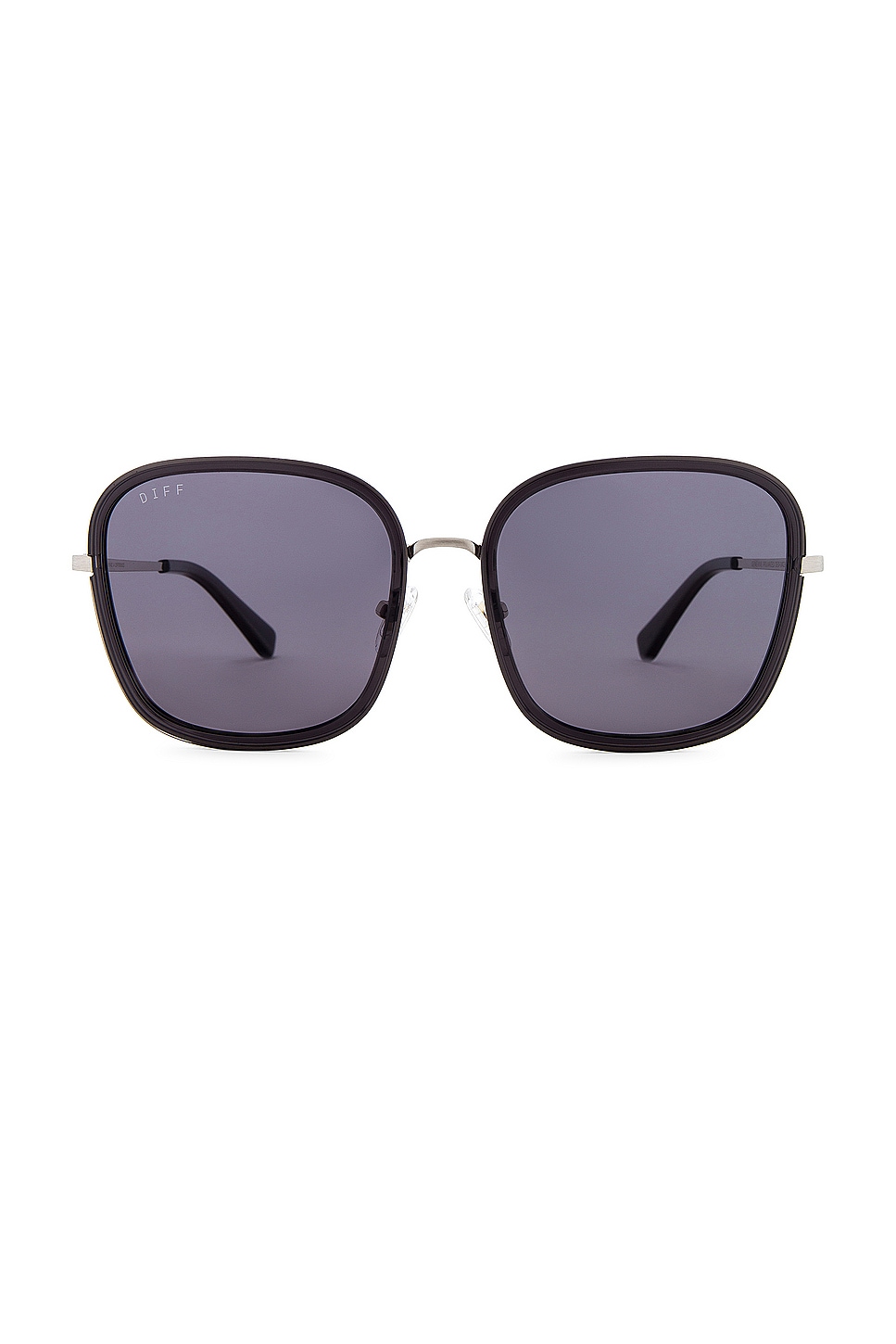 DIFF EYEWEAR Genevive in Black Smoke & Grey Poloarized | REVOLVE