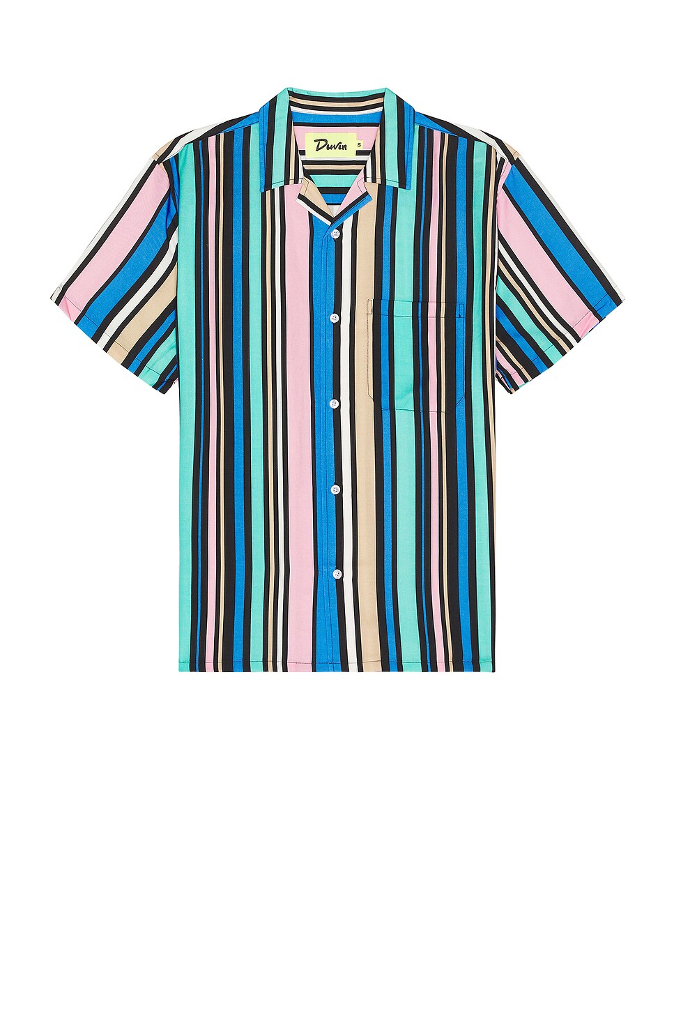 Duvin Design Beach Dweller Button Up Shirt in Black | REVOLVE