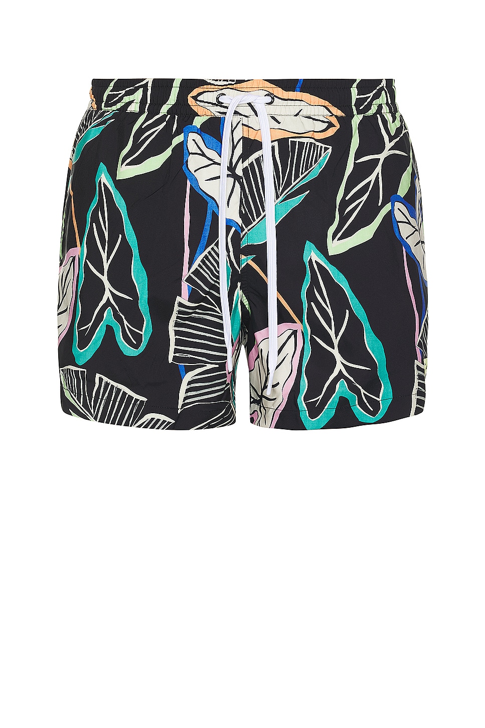 Duvin Design Neon Palm Swim Short in Black | REVOLVE